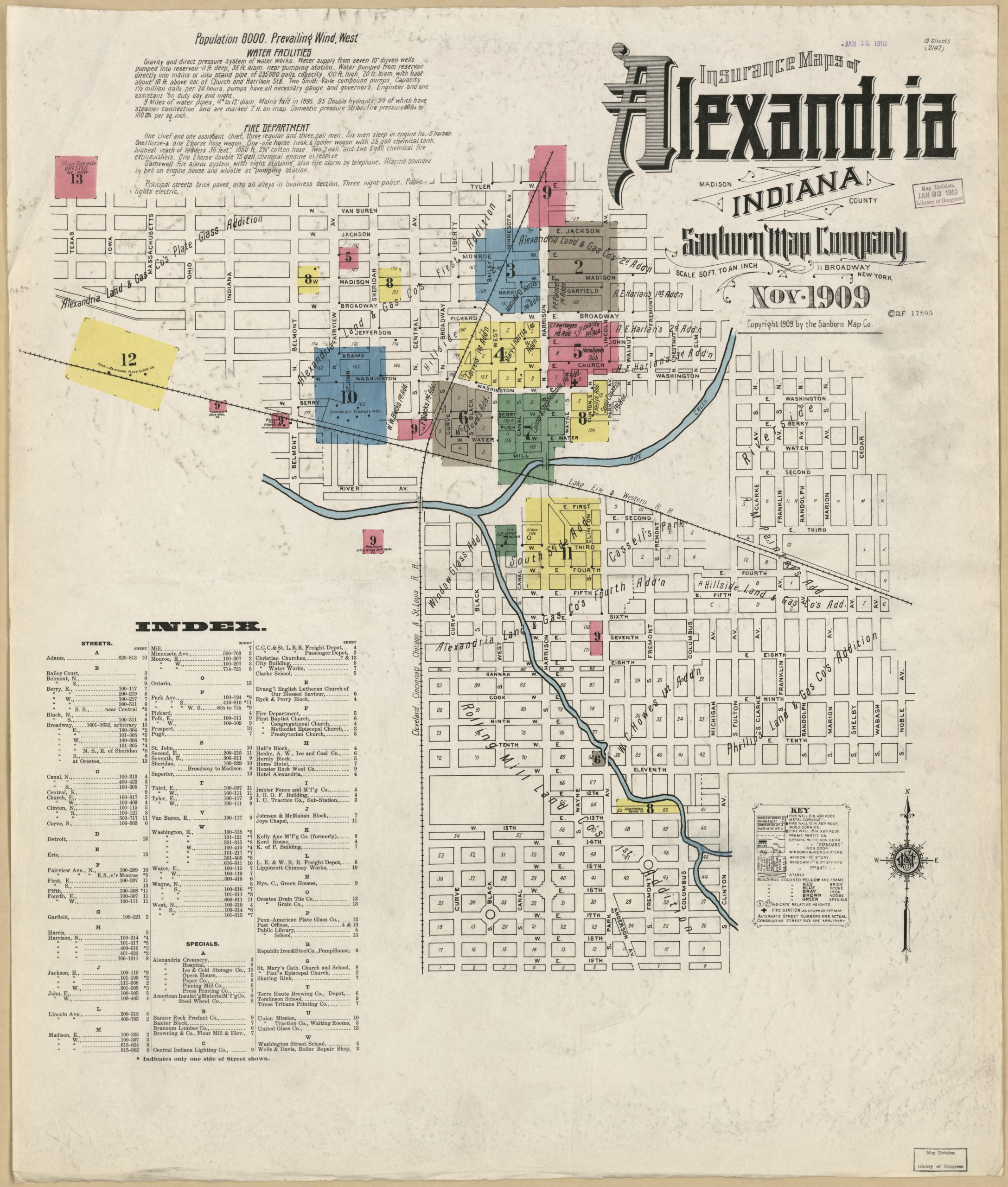 Alexandria, Indiana (1909) - Sanborn Fire Maps
