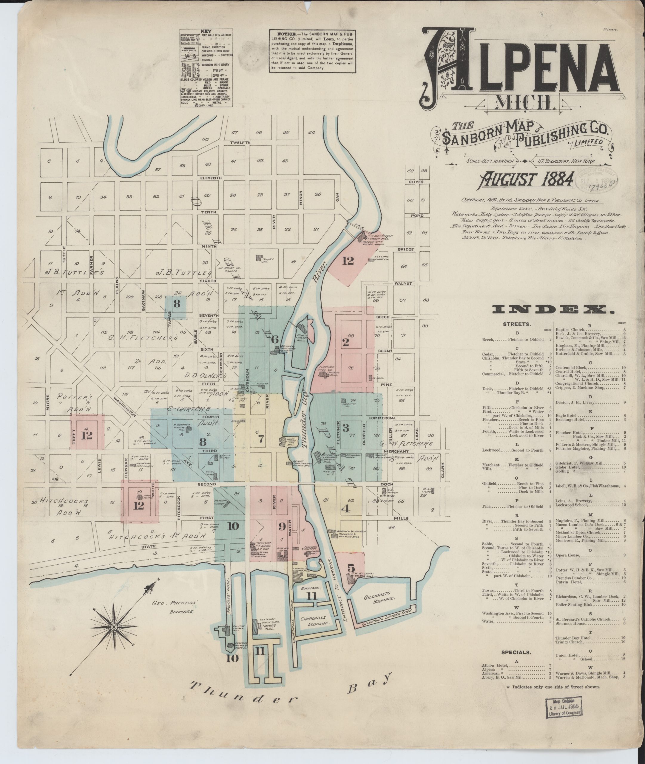 Alpena, Michigan (1884) - Sanborn Fire Maps