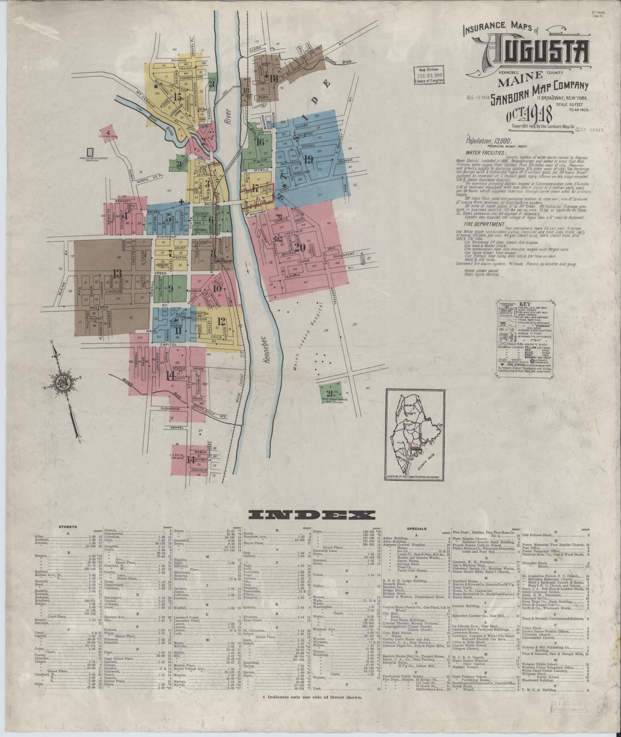 Augusta, Maine (1918) - Sanborn Fire Maps