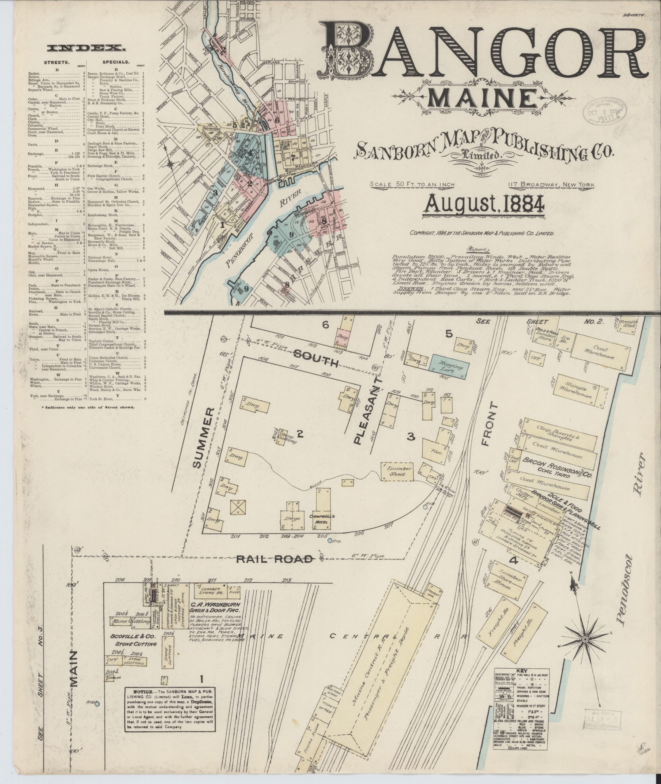 Bangor, Maine (1884) - Sanborn Fire Maps