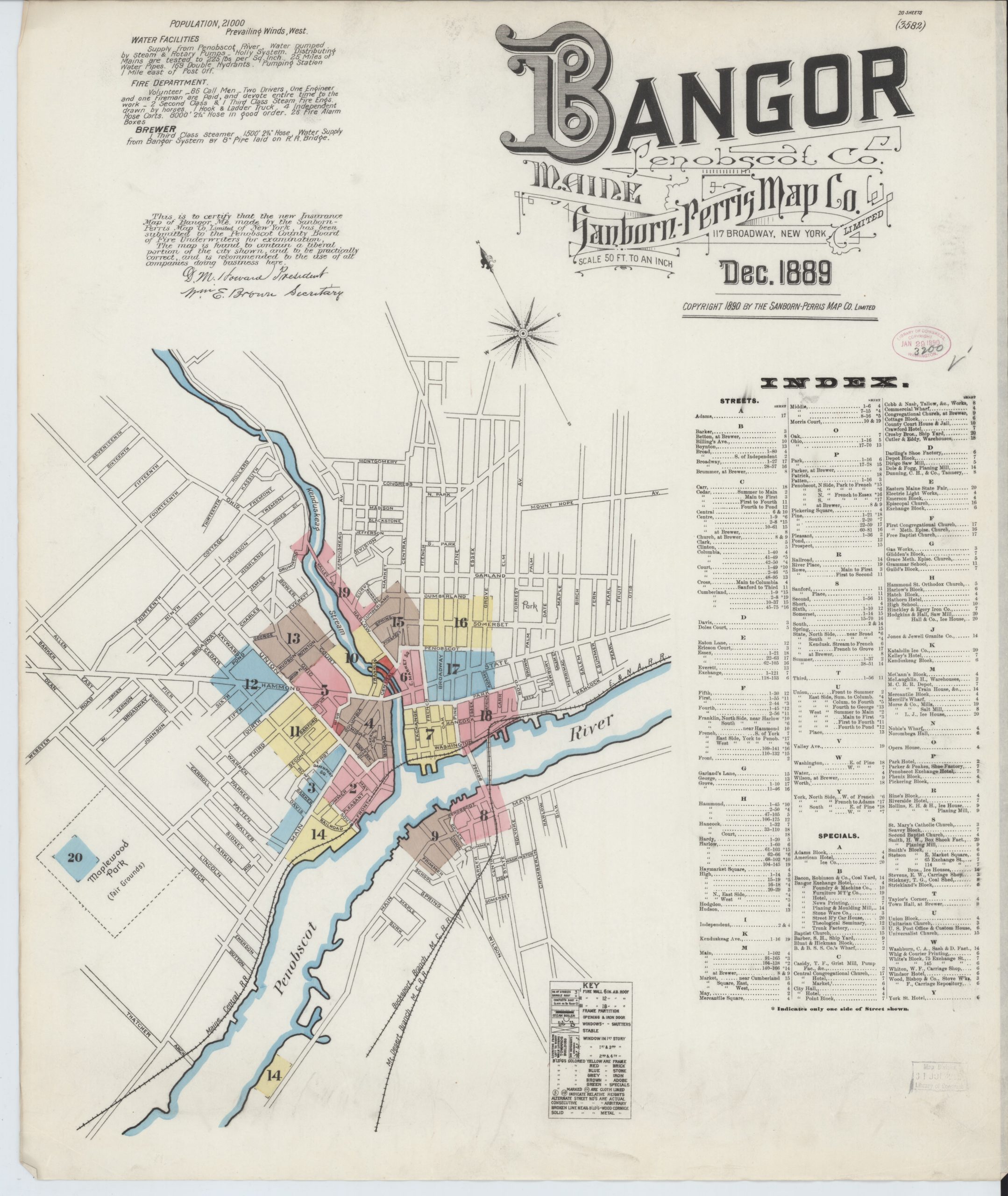 Bangor, Maine (1889) - Sanborn Fire Maps