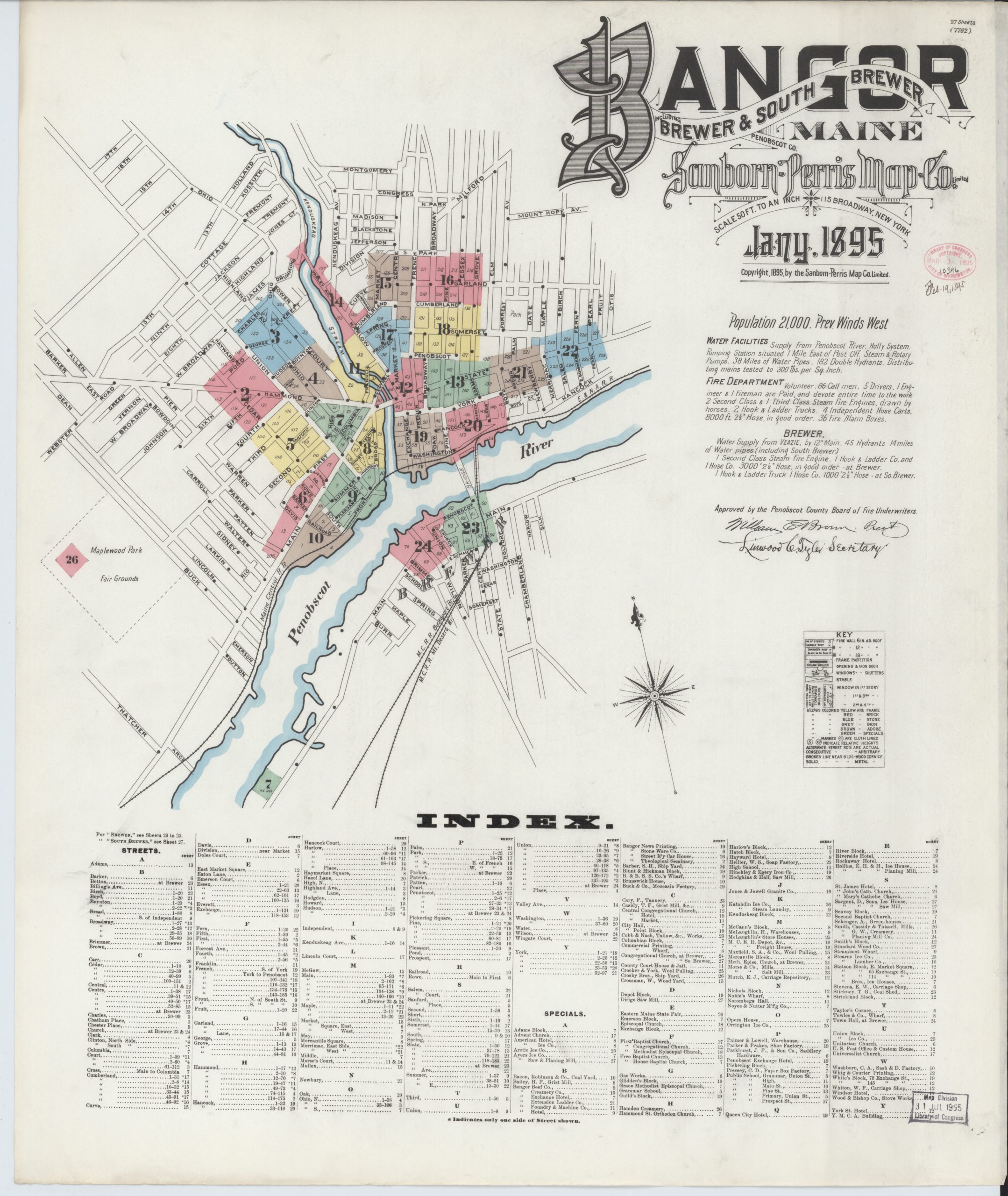 Bangor, Maine (1895) - Sanborn Fire Maps