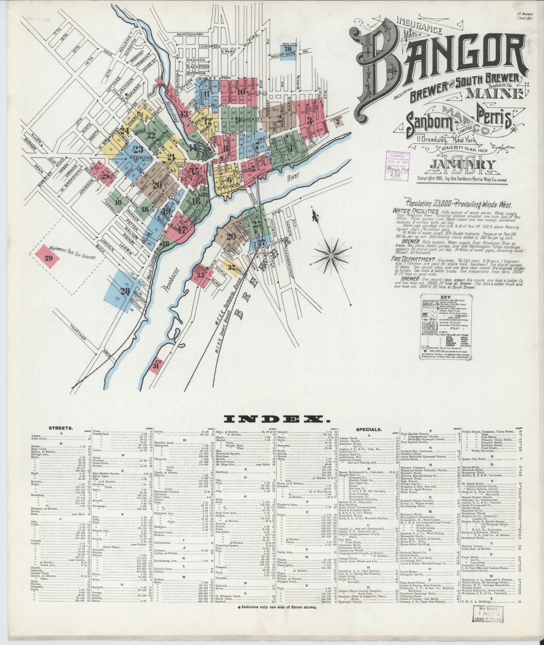 Bangor, Maine (1901) - Sanborn Fire Maps