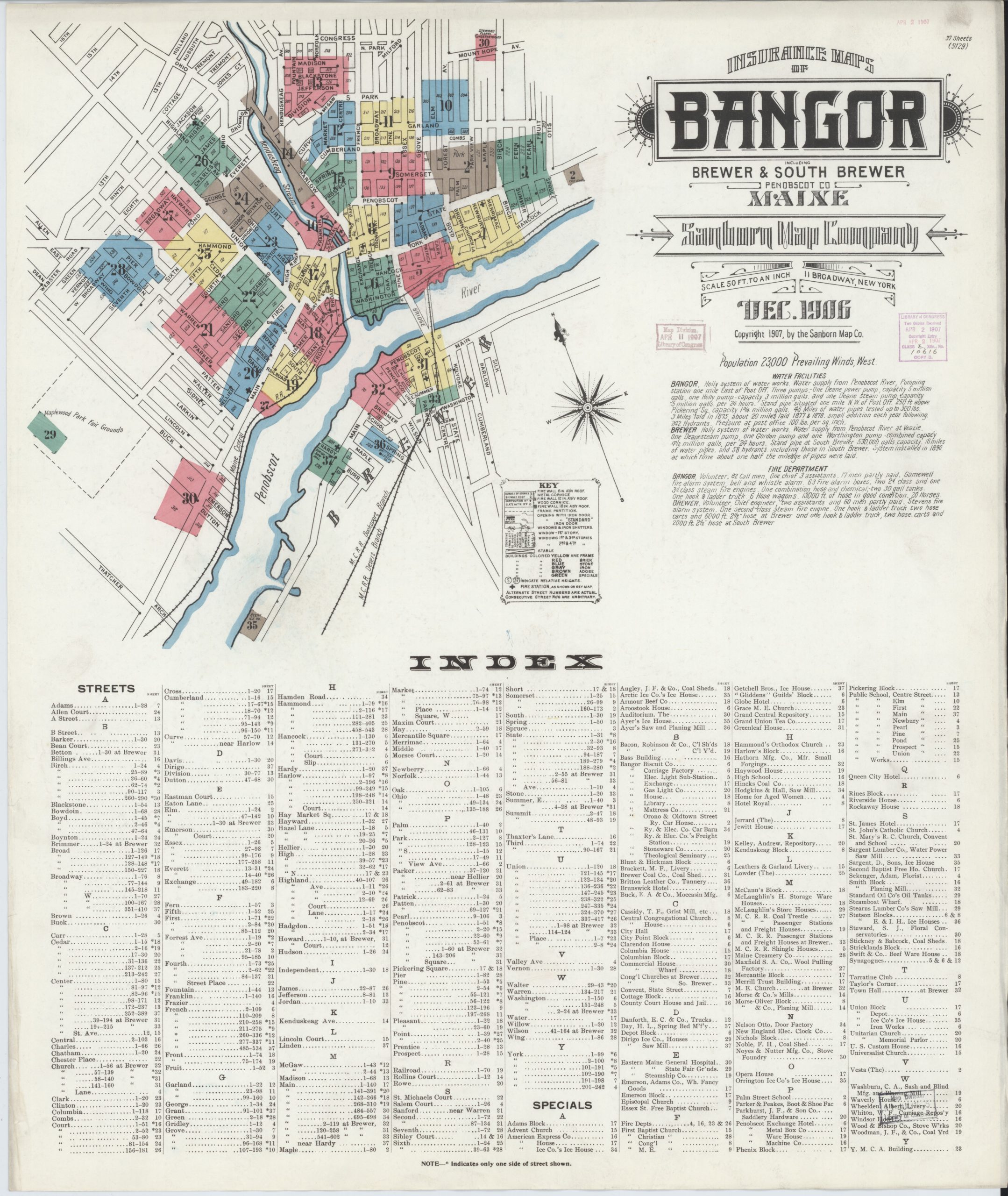 Bangor, Maine (1906) - Sanborn Fire Maps