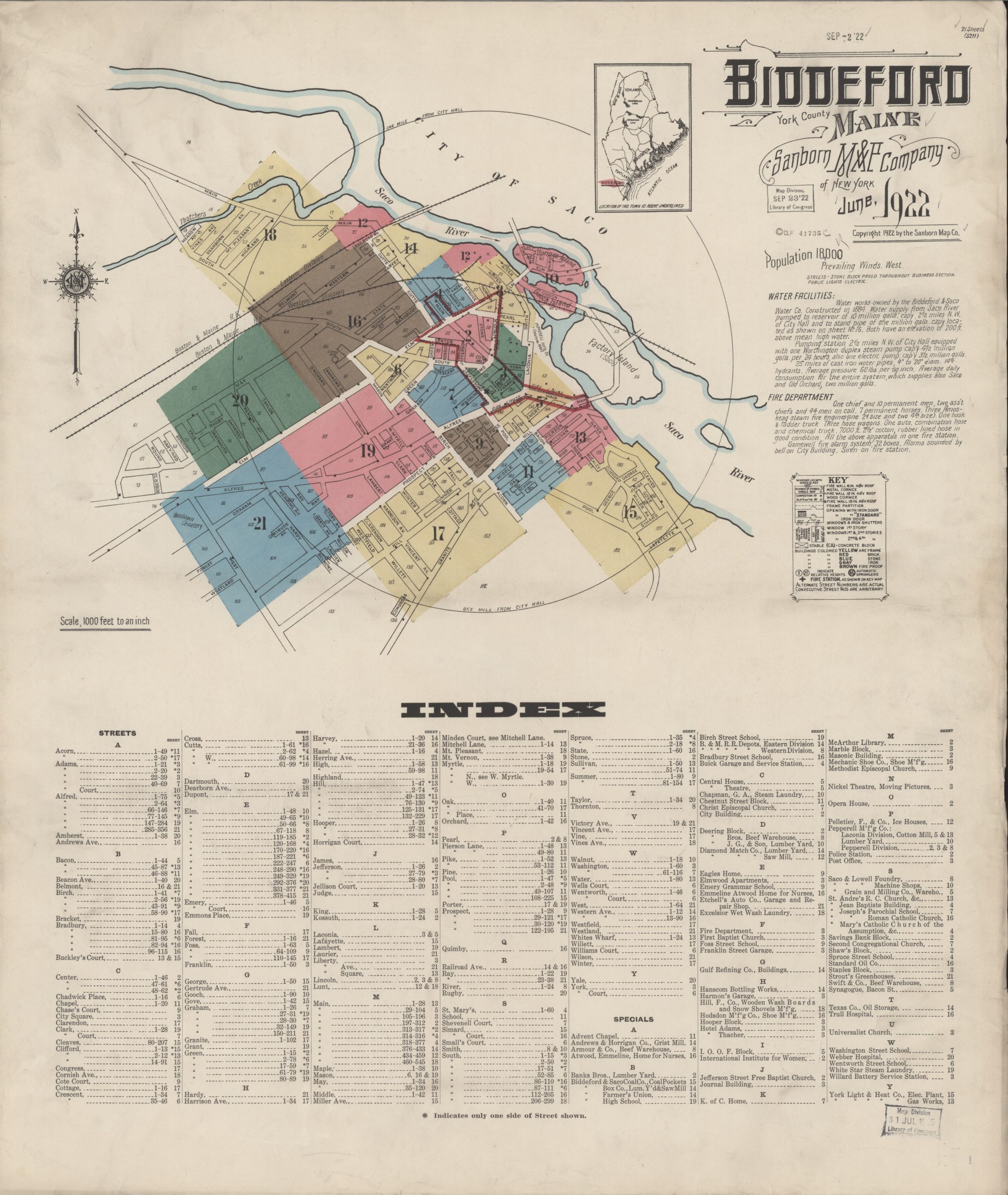 Biddeford, Maine (1922) - Sanborn Fire Maps