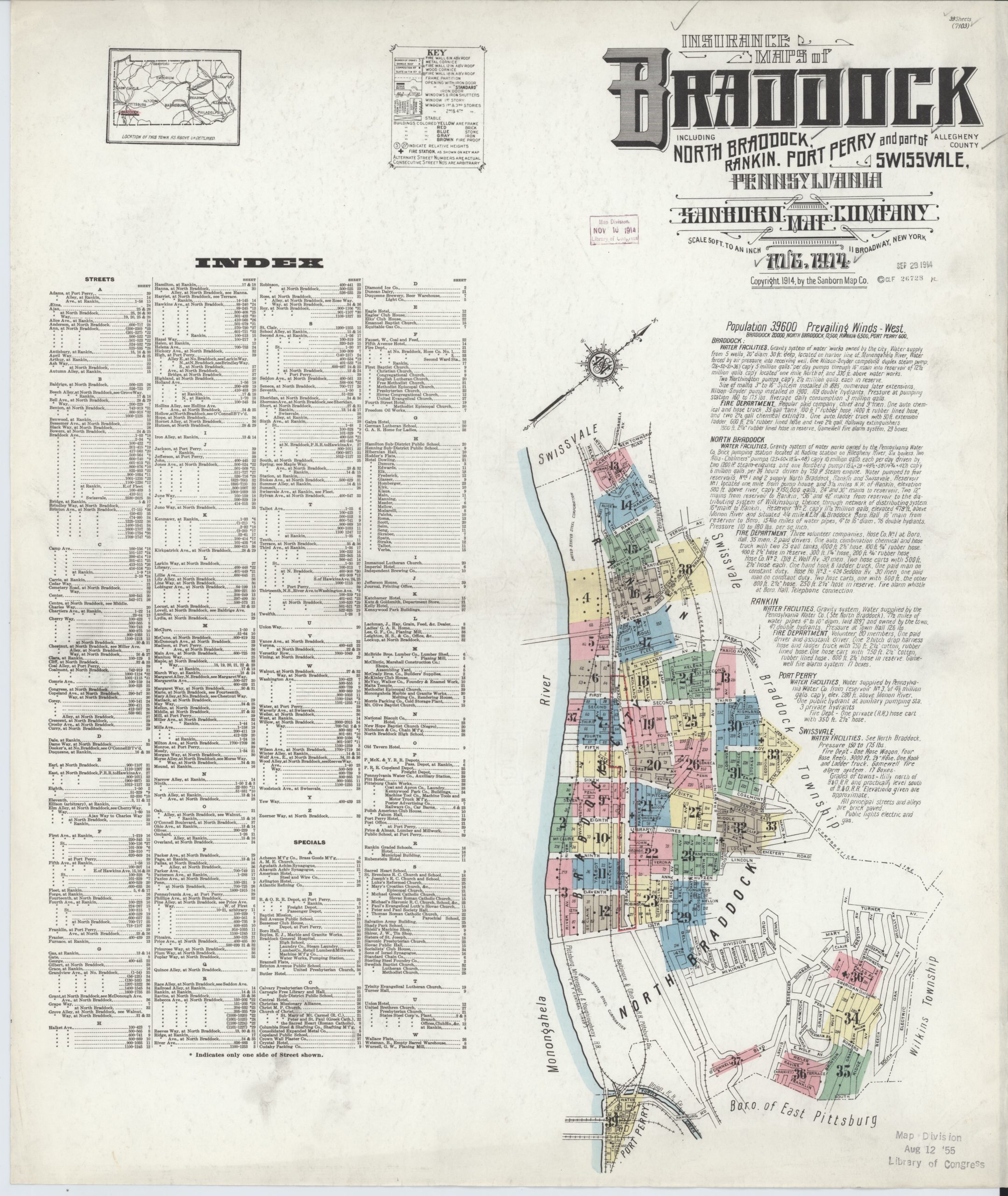 Braddock, Pennsylvania (1914) - Sanborn Fire Maps