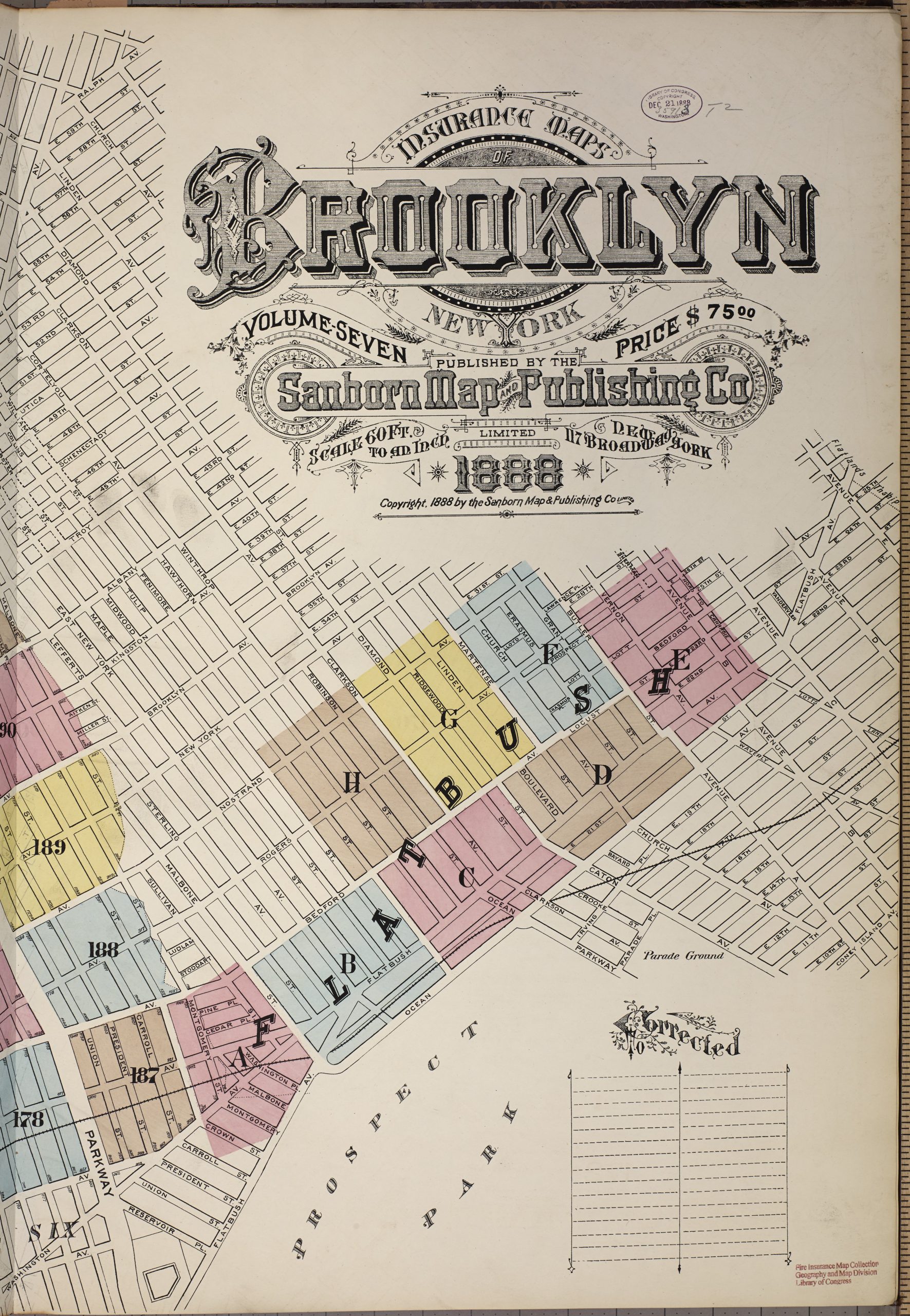 Brooklyn, New York (1888) v2 - Sanborn Fire Maps
