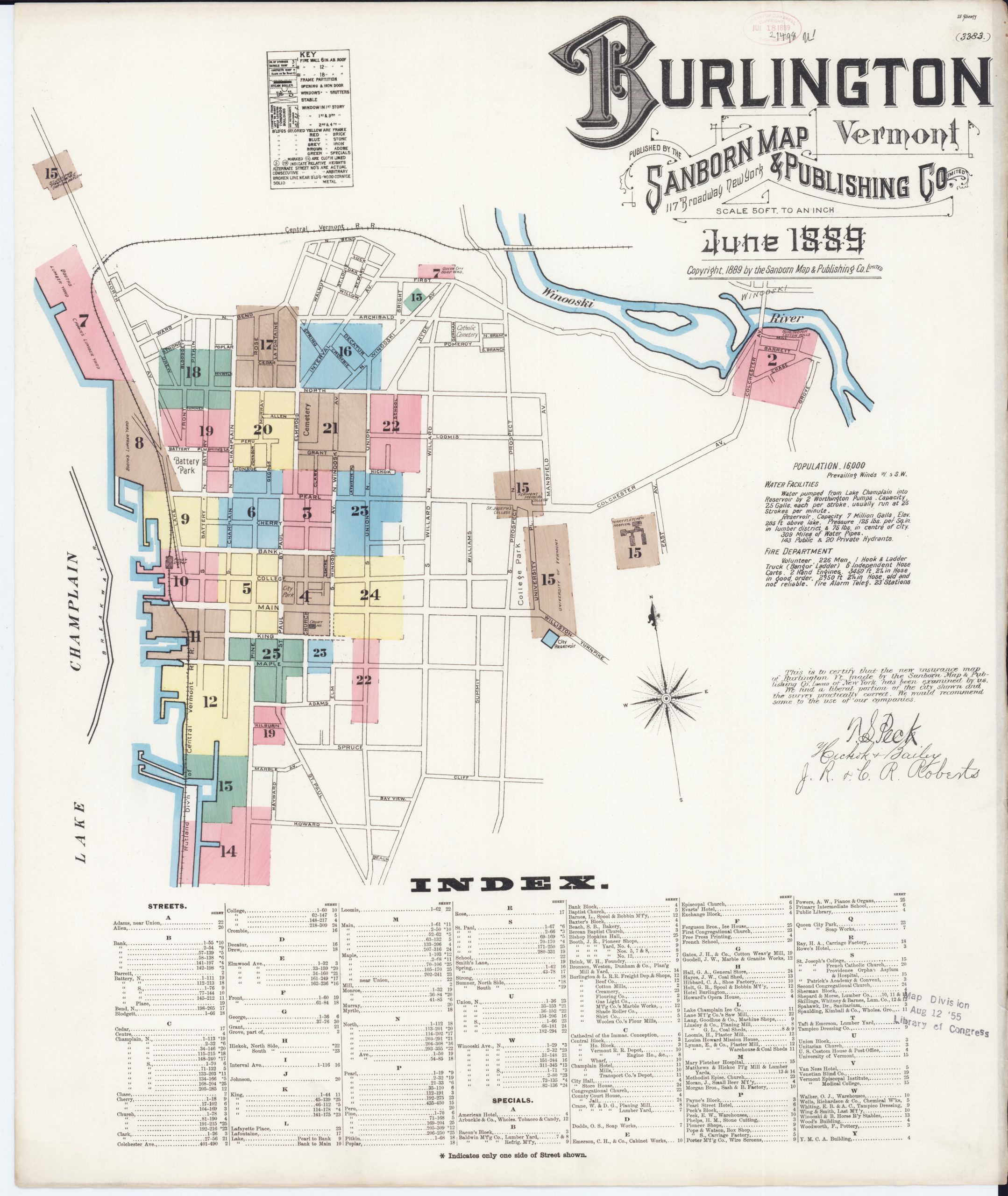 Burlington, Vermont (1889) - Sanborn Fire Maps