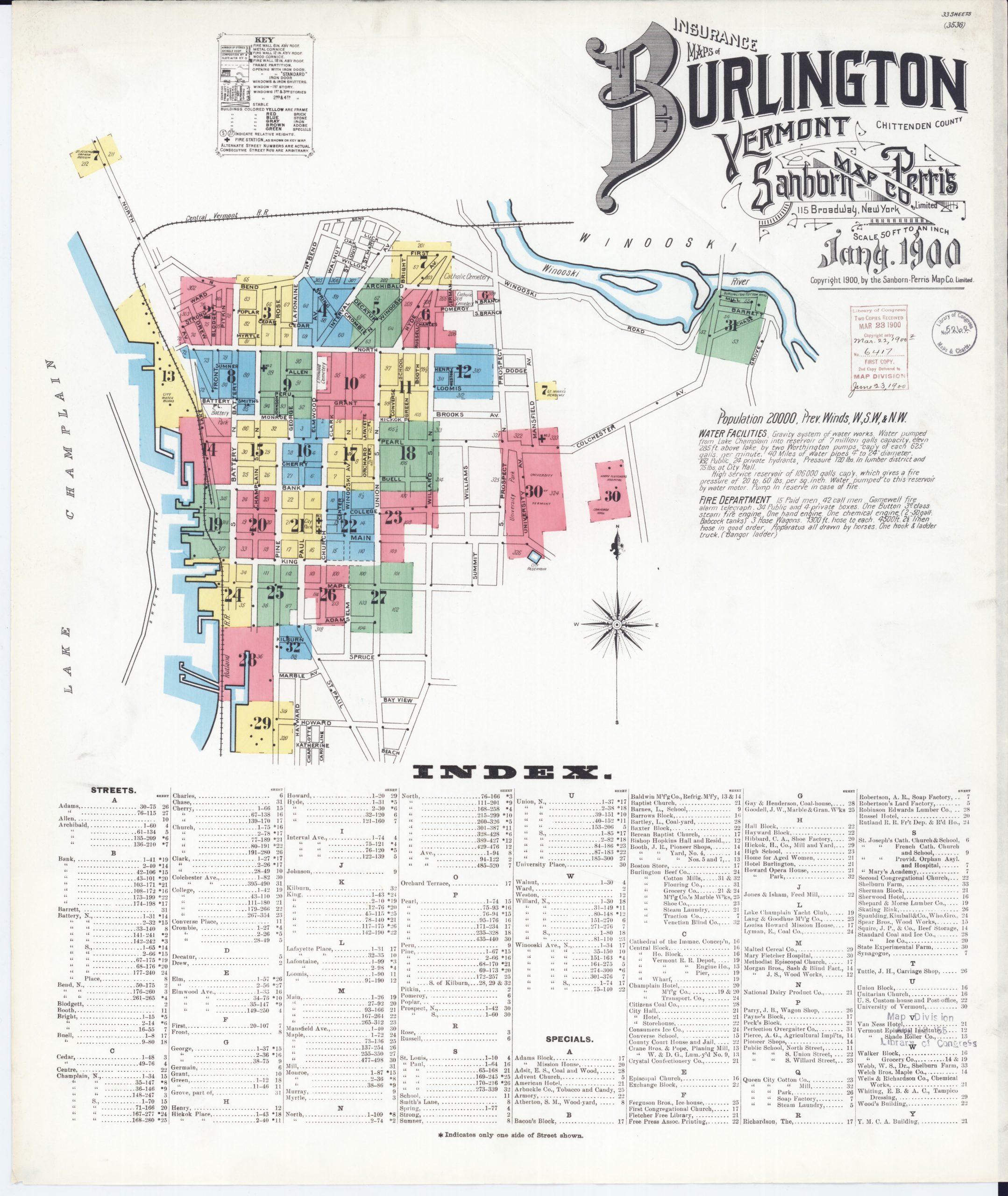 Burlington, Vermont (1900) - Sanborn Fire Maps