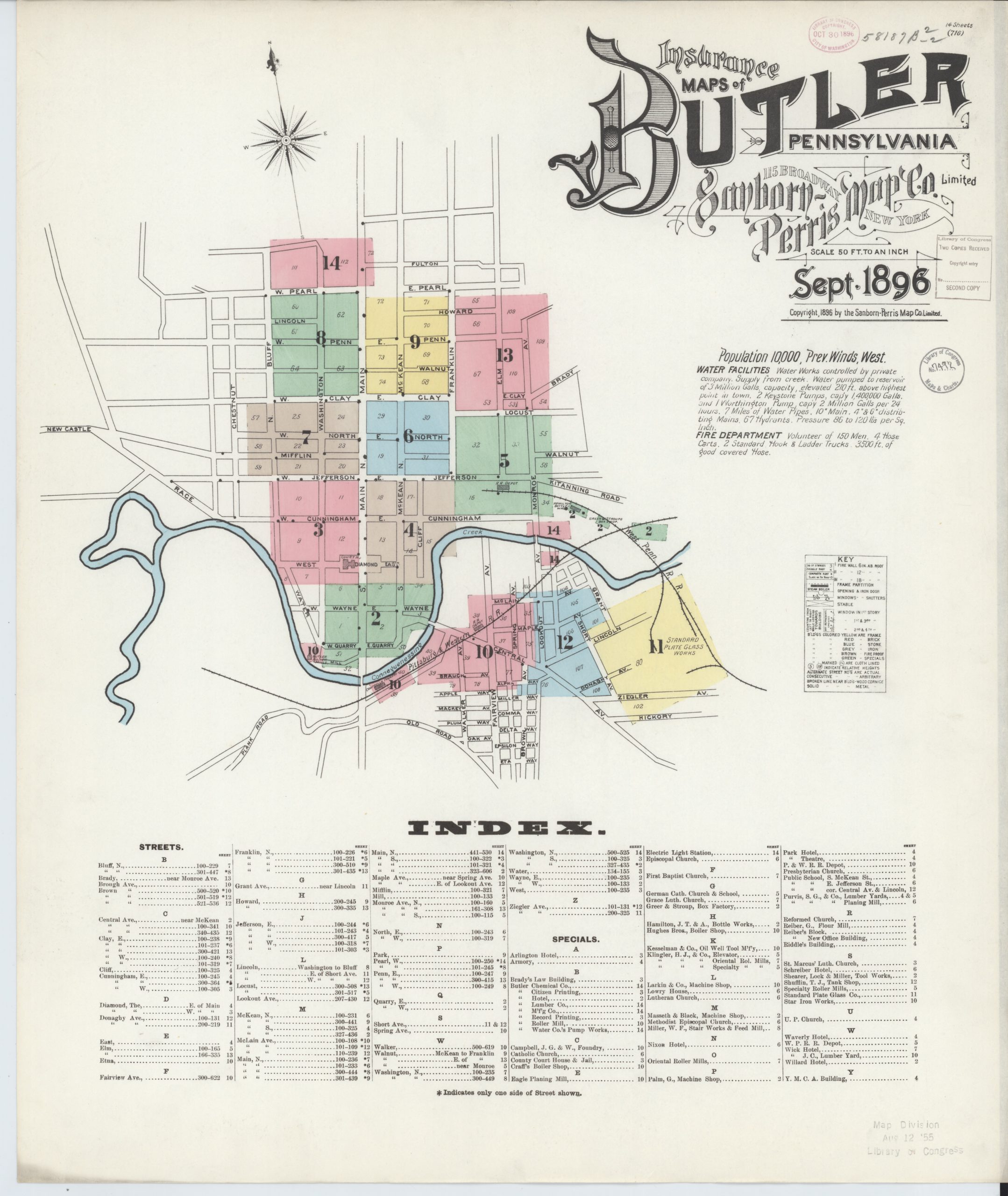 Butler, Pennsylvania (1896) - Sanborn Fire Maps