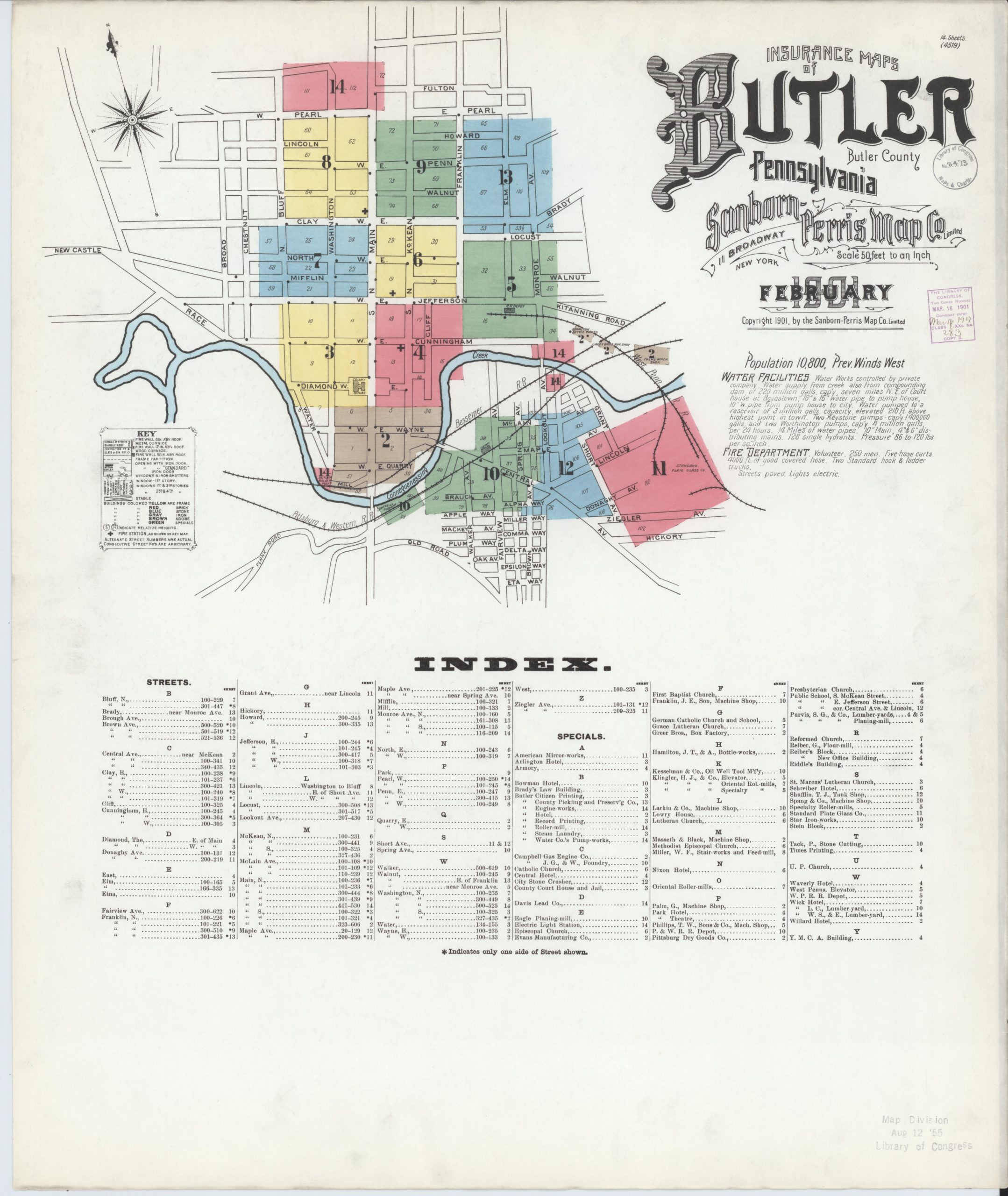 Butler, Pennsylvania (1901) - Sanborn Fire Maps