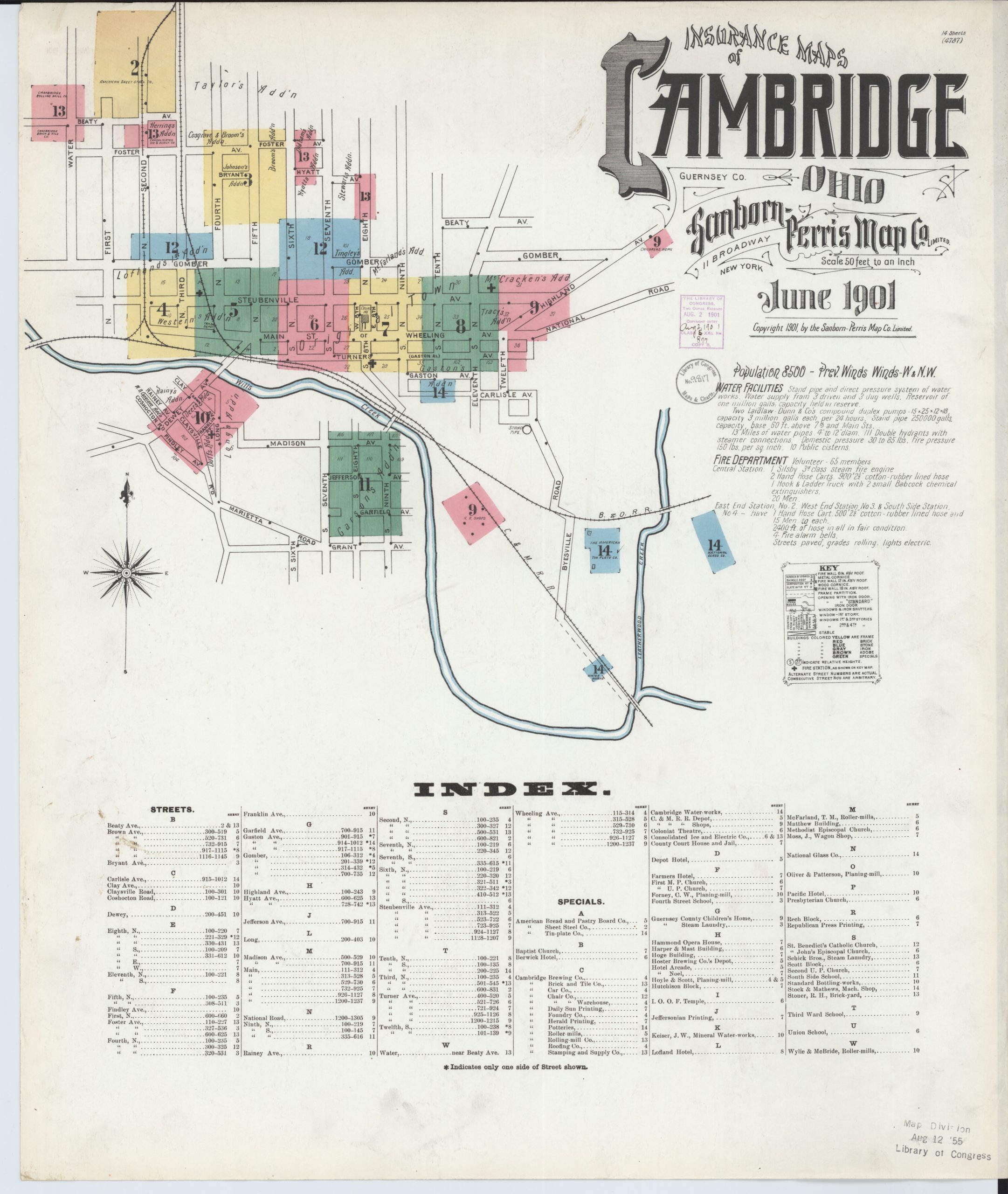 Cambridge, Ohio (1901) - Sanborn Fire Maps