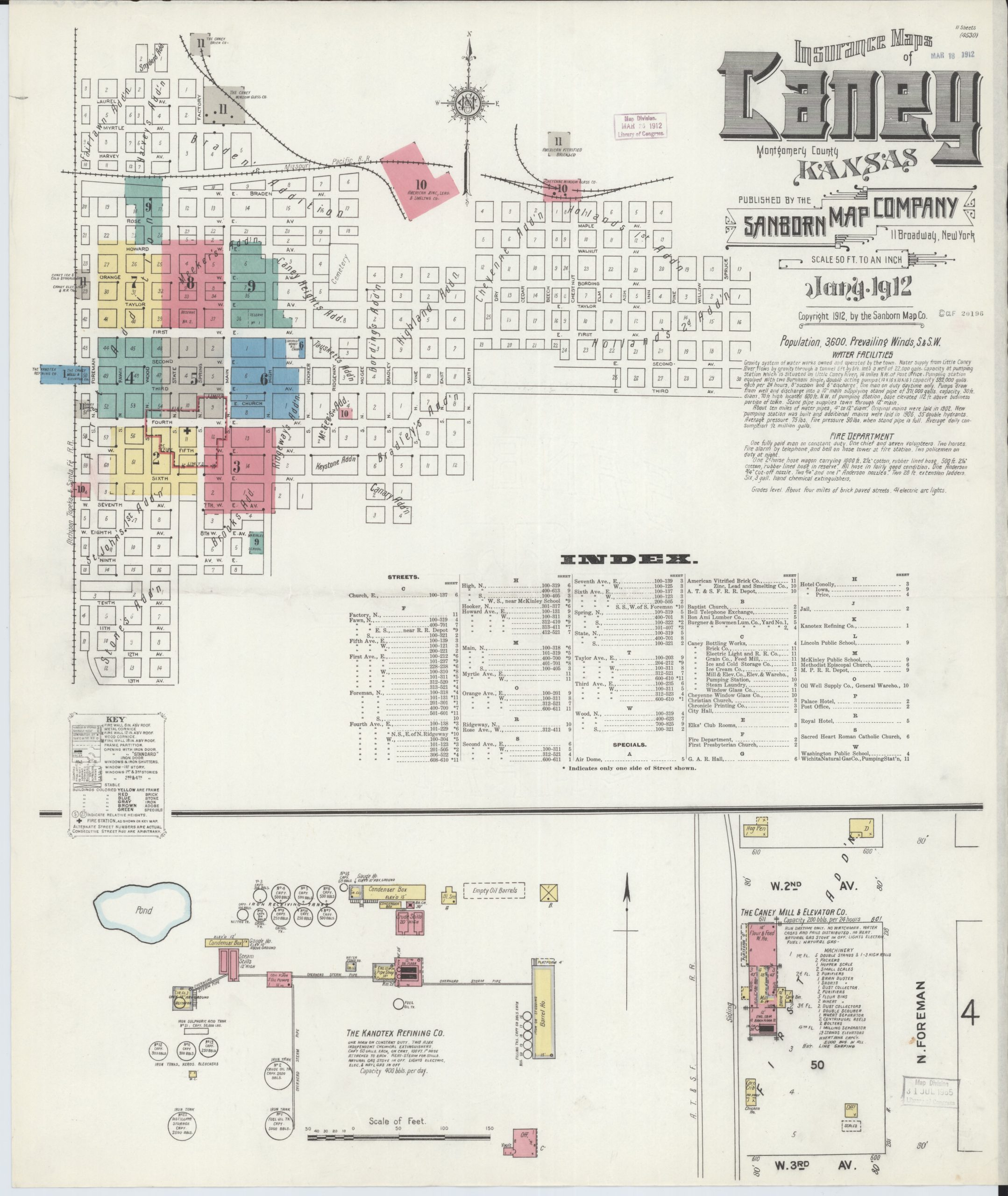 Caney, Kansas (1912) - Sanborn Fire Maps