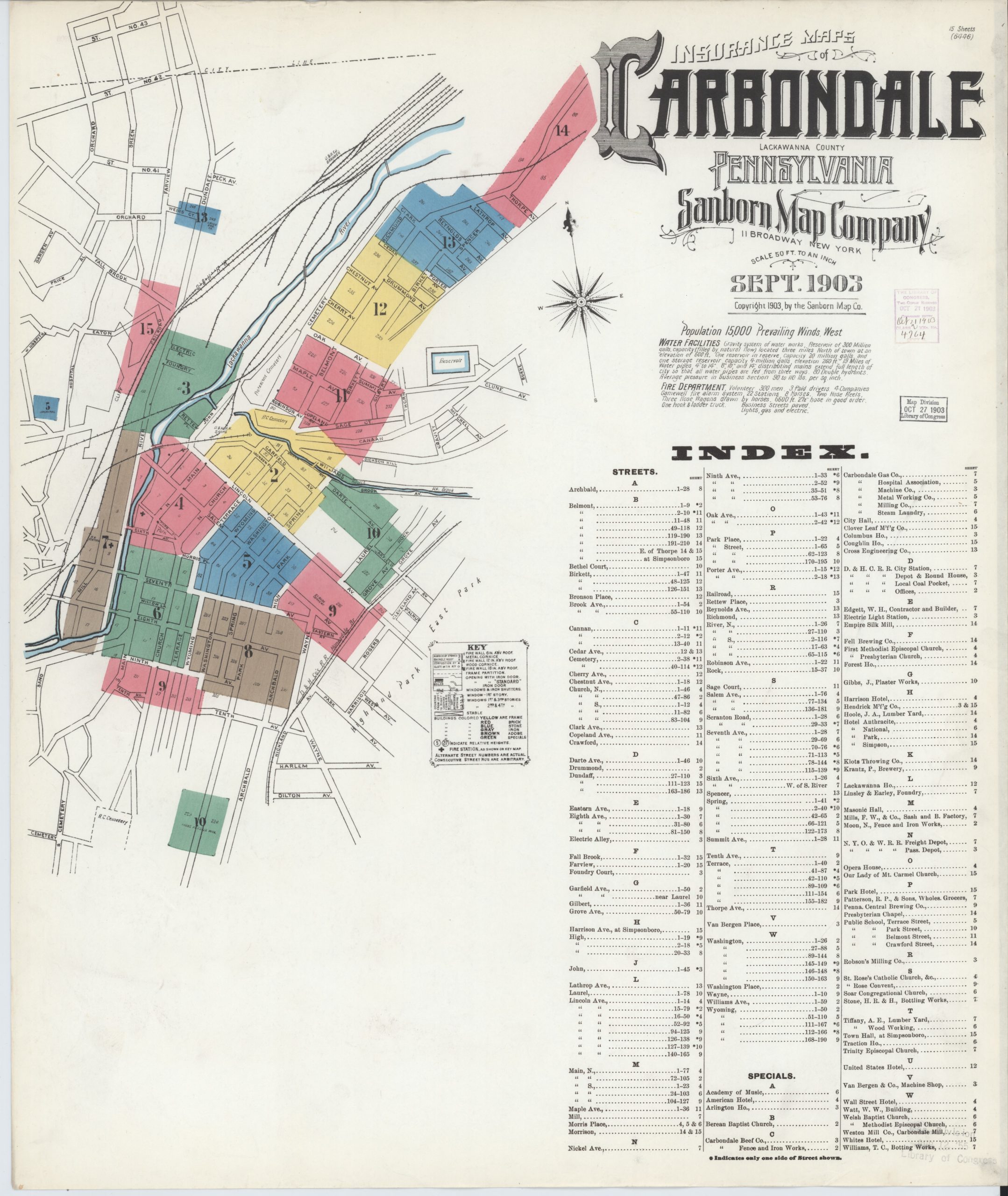 Carbondale, Pennsylvania (1903) - Sanborn Fire Maps