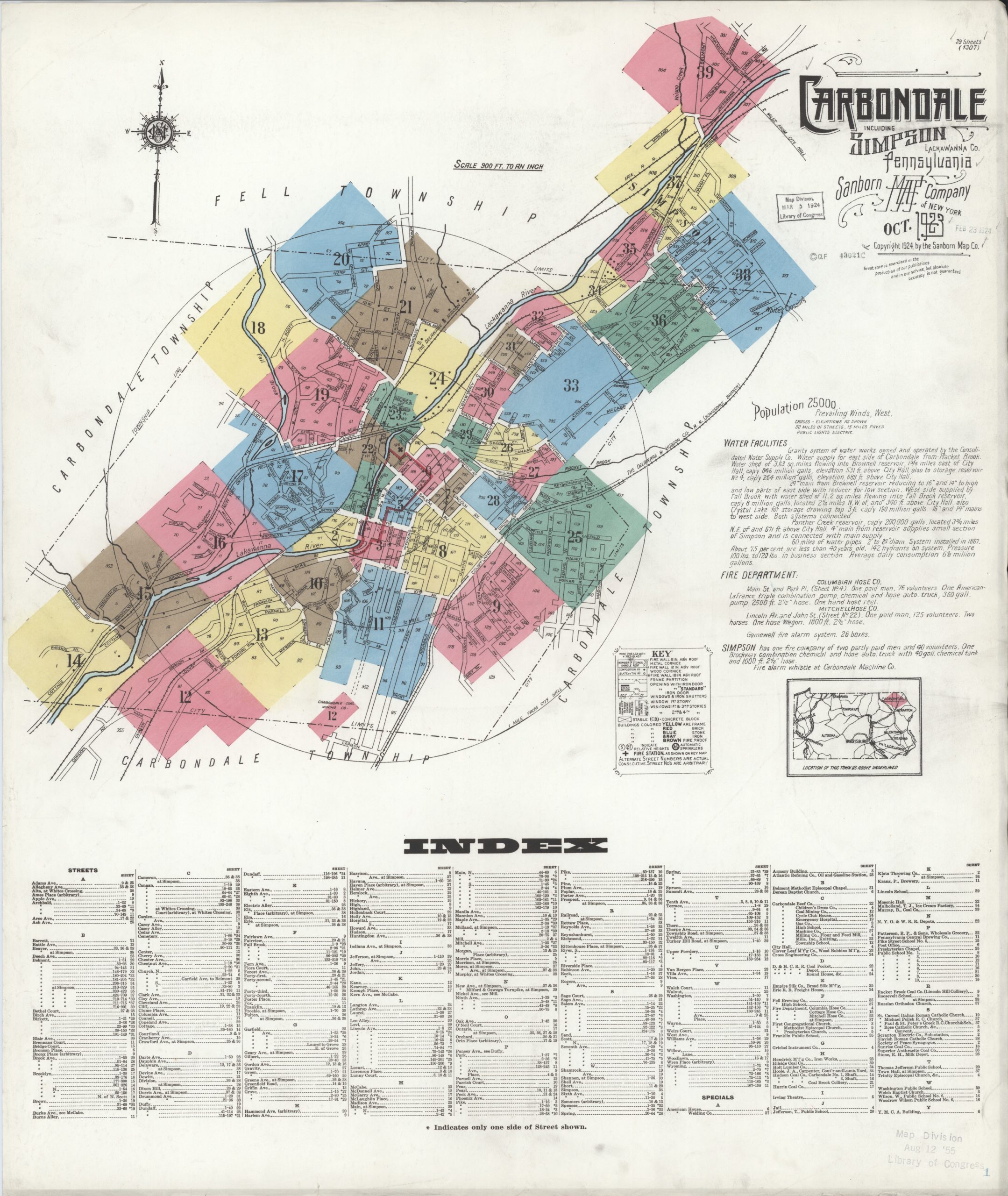 Carbondale, Pennsylvania (1923) - Sanborn Fire Maps