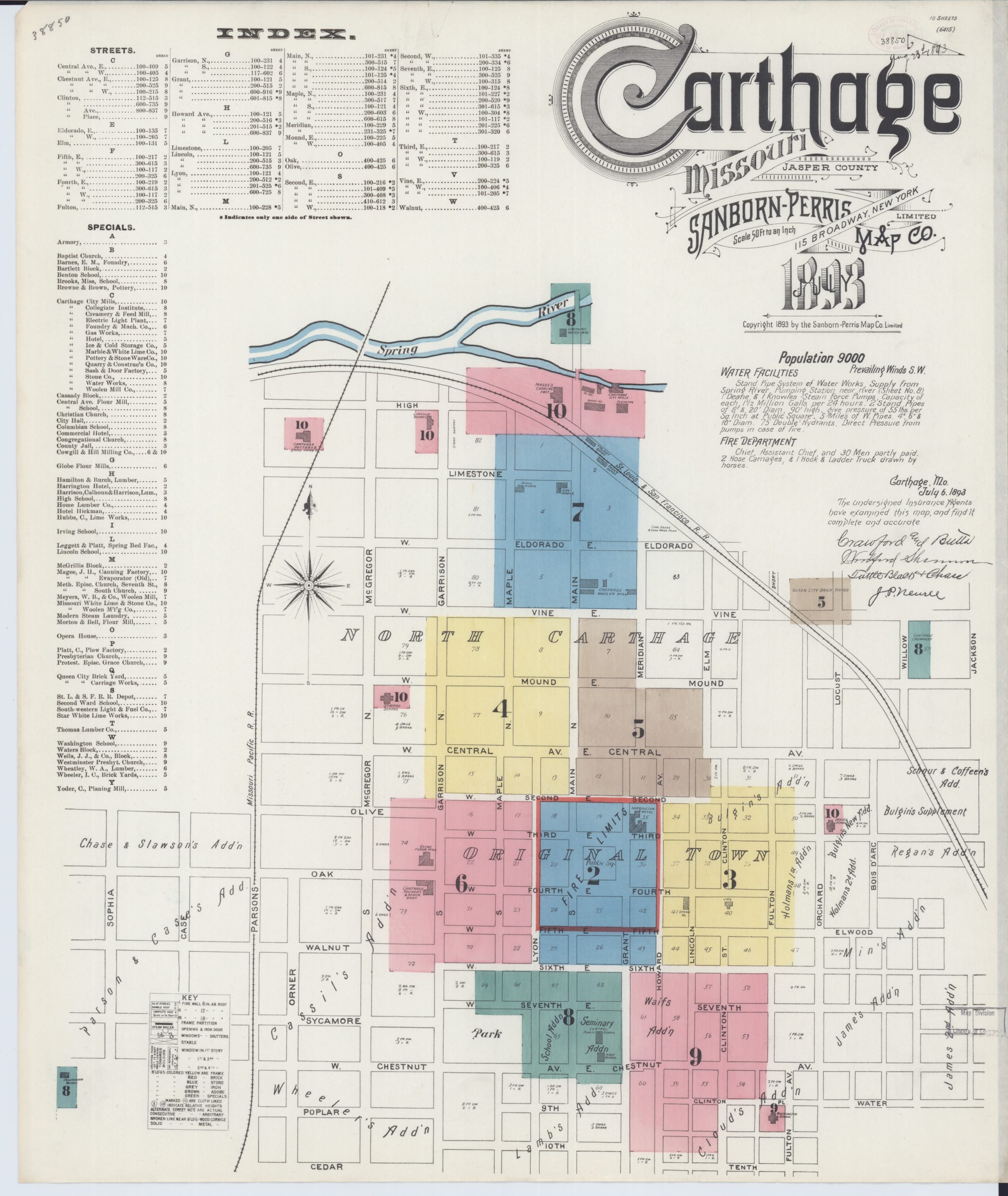 Carthage, Missouri (1893) - Sanborn Fire Maps