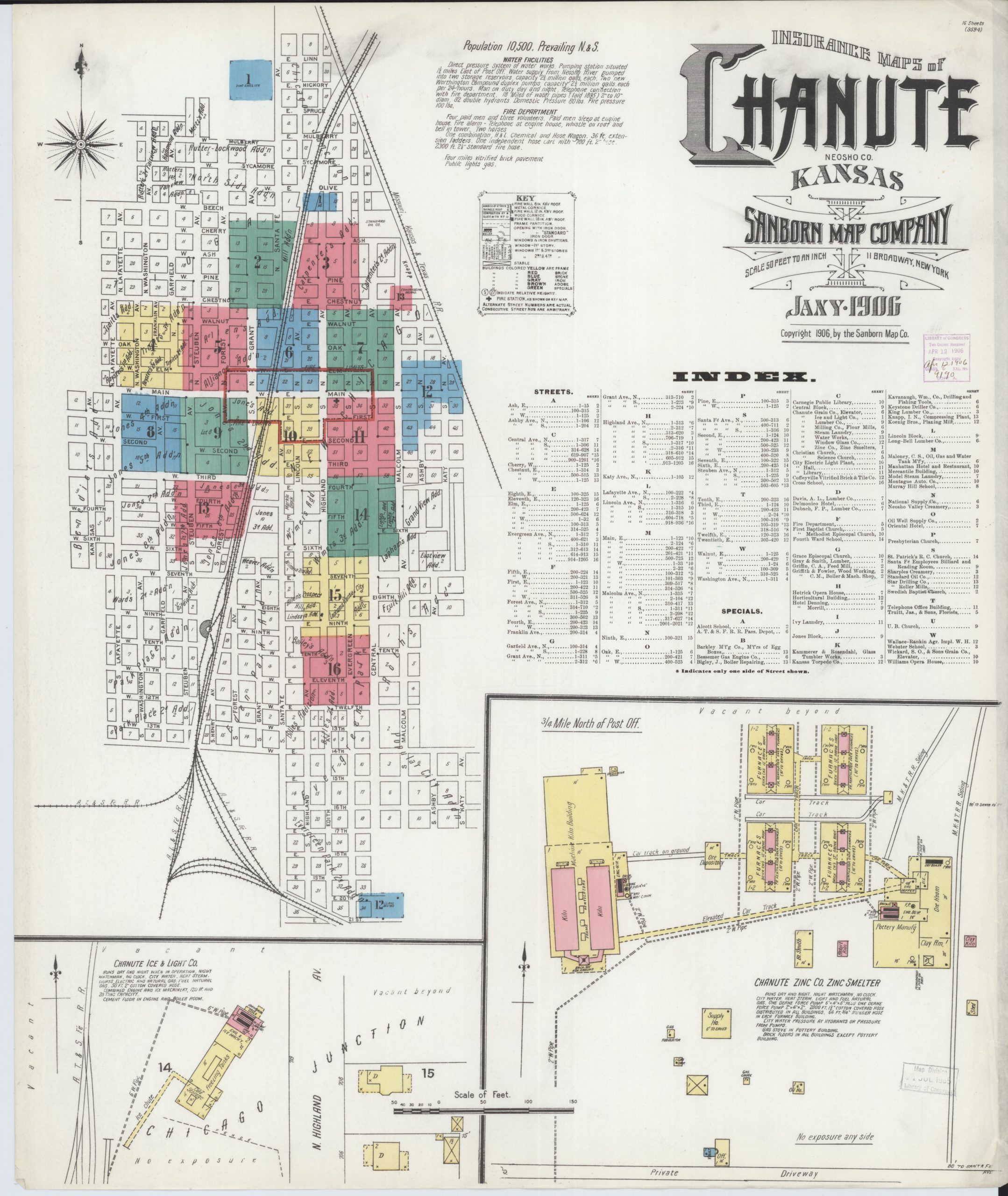 Chanute, Kansas (1906) - Sanborn Fire Maps