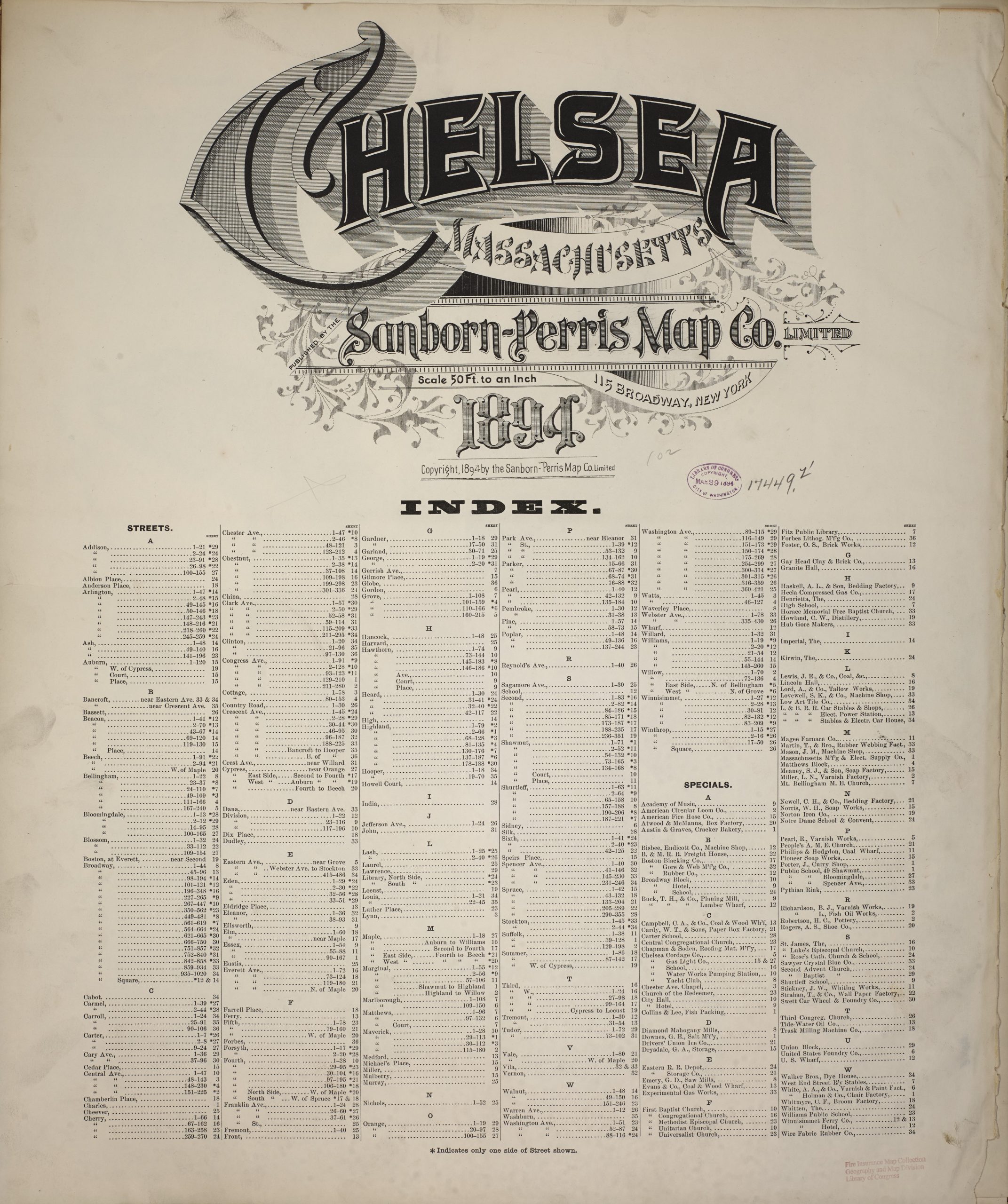 Chelsea, Massachusetts (1894) - Sanborn Fire Maps