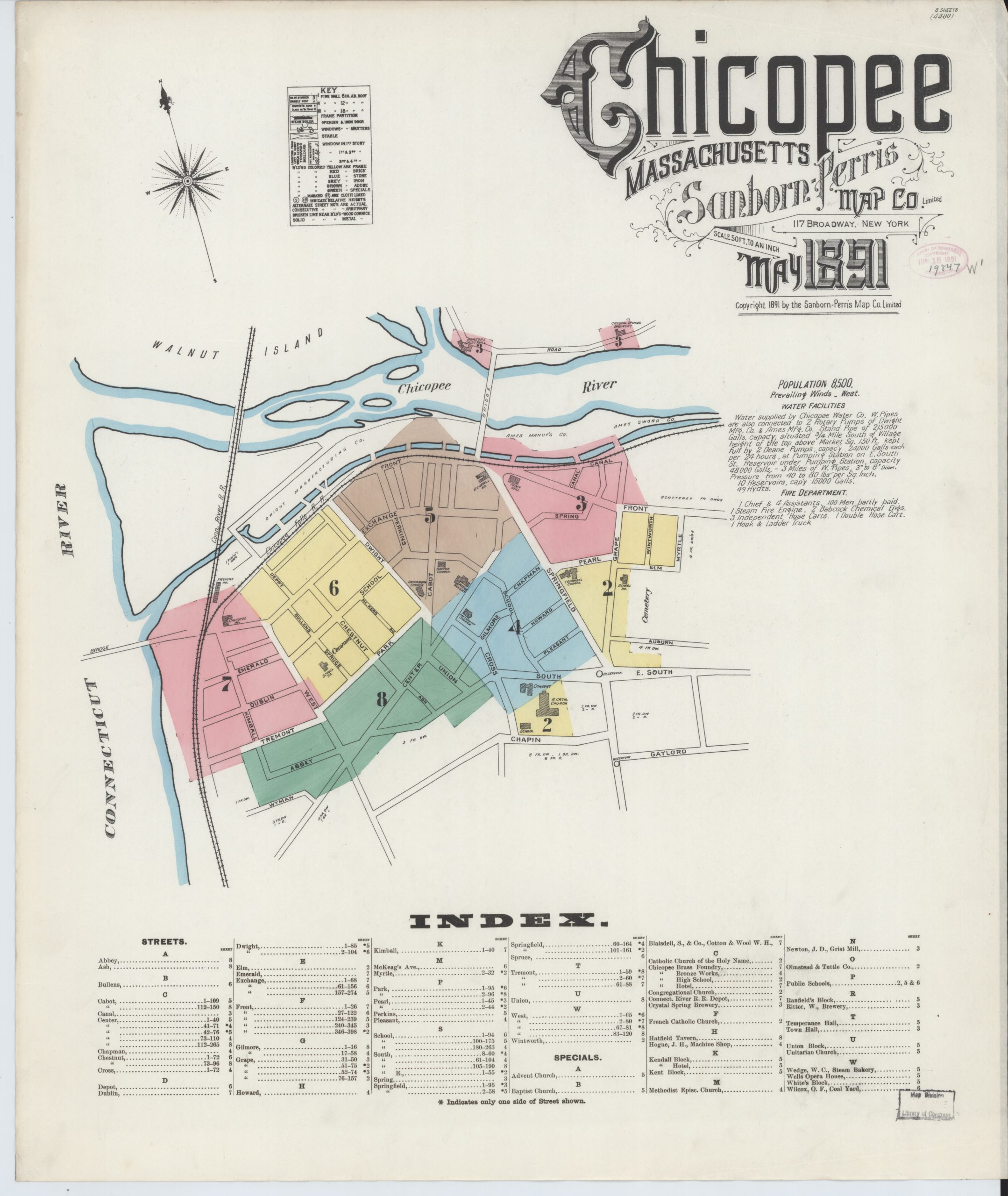 Chicopee, Massachusetts (1891) - Sanborn Fire Maps