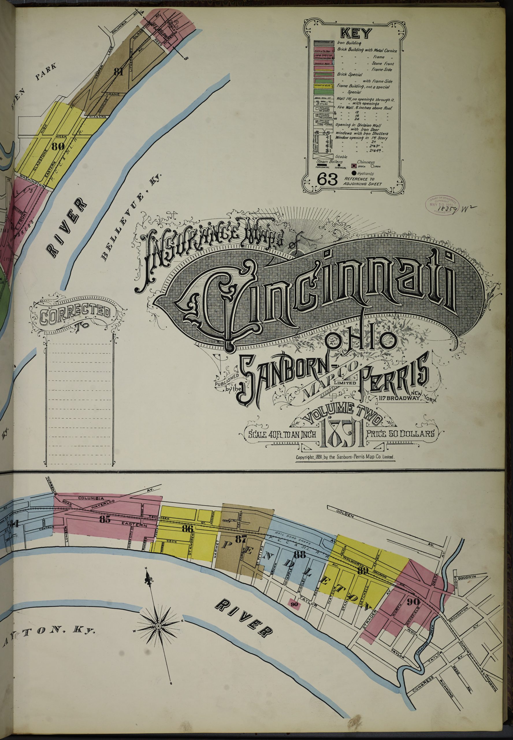Cincinnati, Ohio (1891) v2 - Sanborn Fire Maps