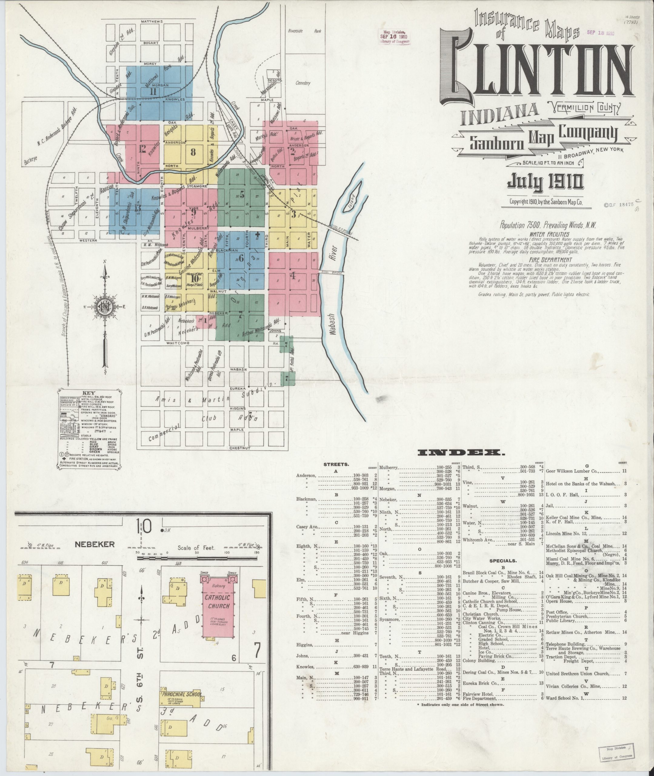 Clinton, Indiana (1910) - Sanborn Fire Maps