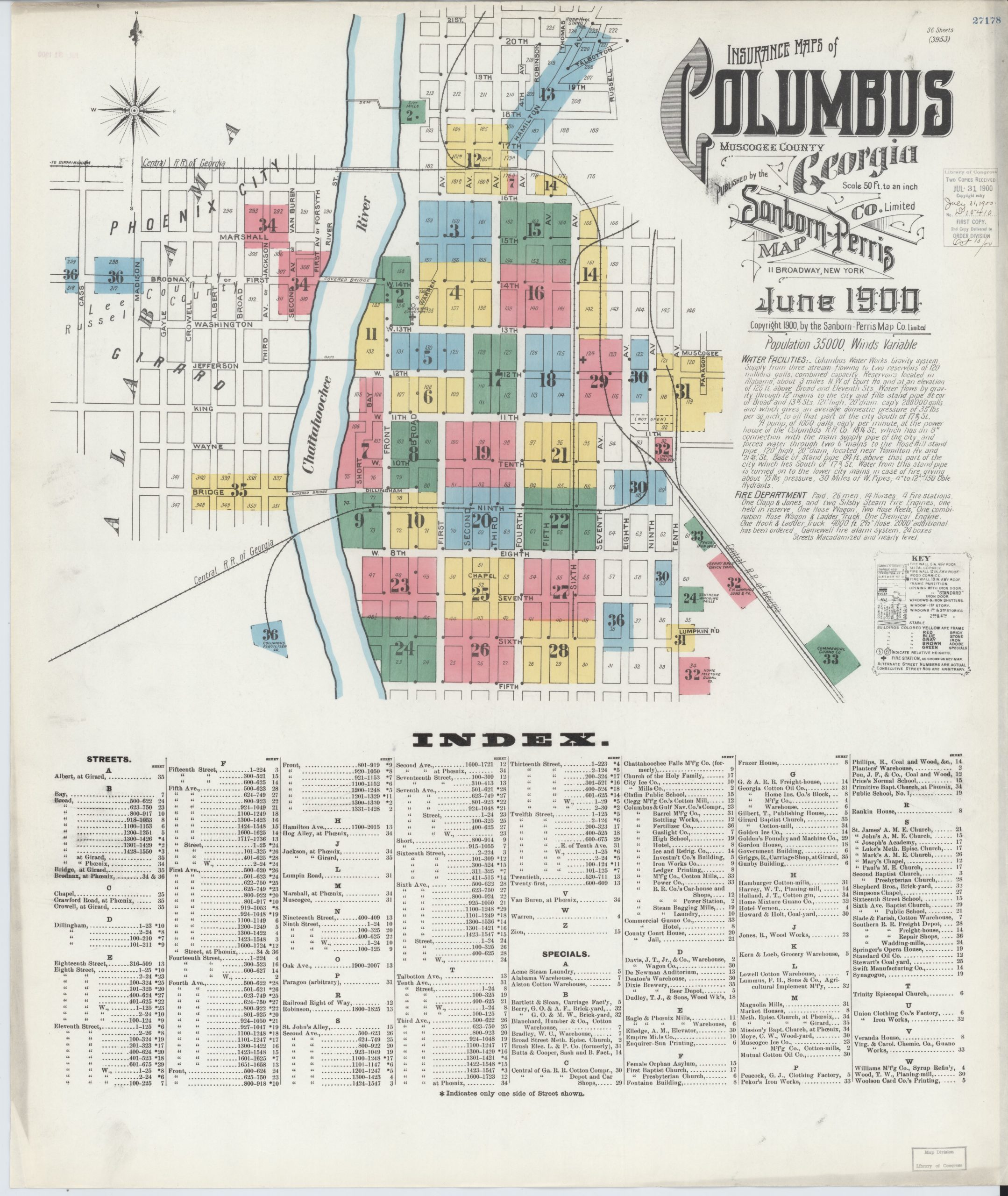 Columbus, Georgia (1900) - Sanborn Fire Maps