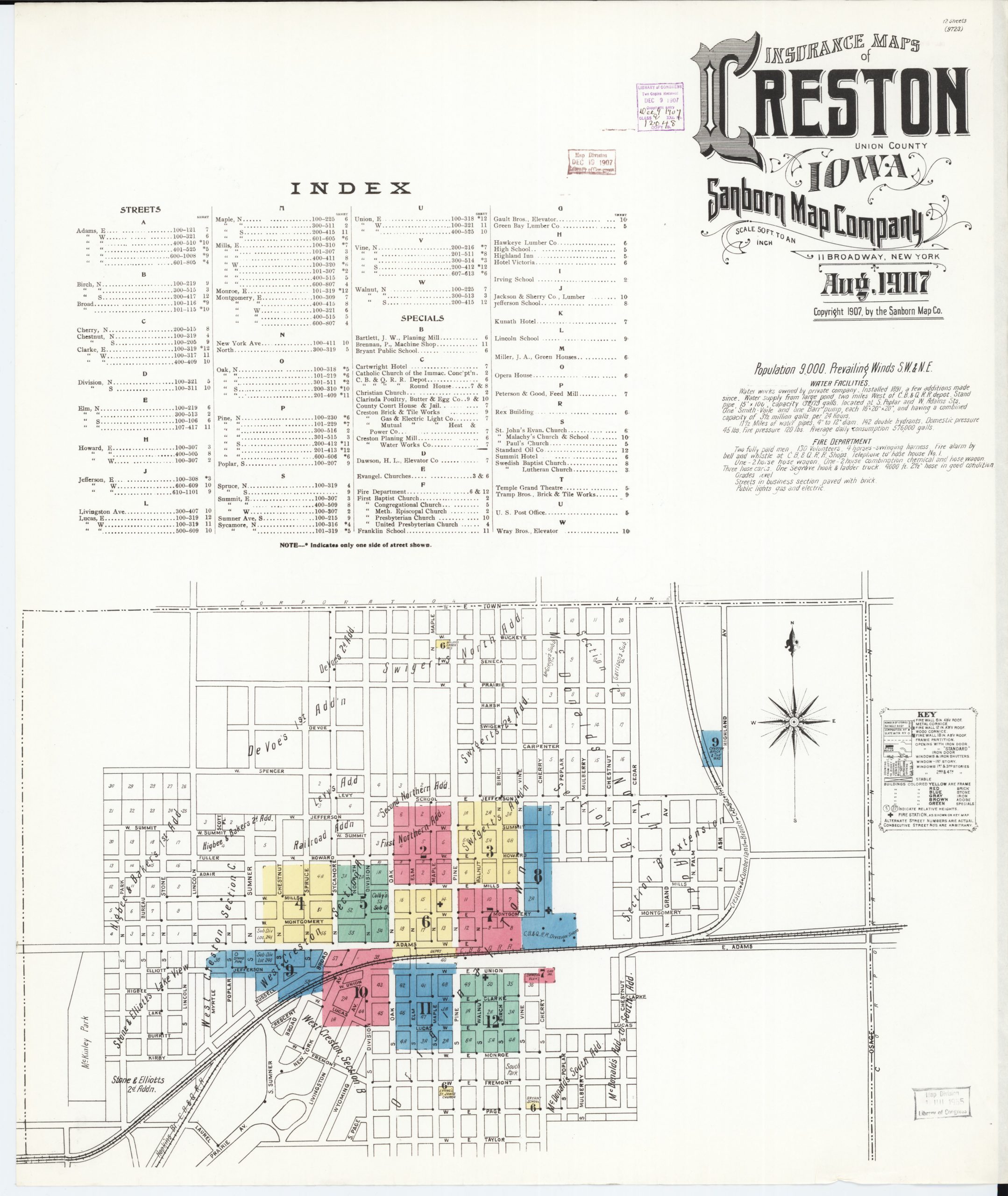 Creston, Iowa (1907) - Sanborn Fire Maps