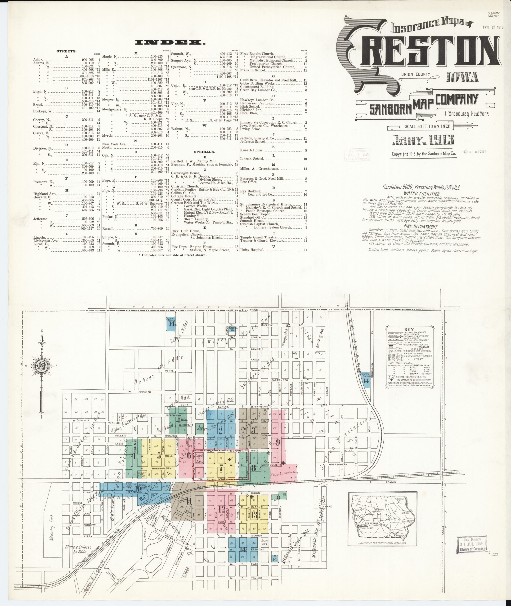 Creston, Iowa (1913) - Sanborn Fire Maps