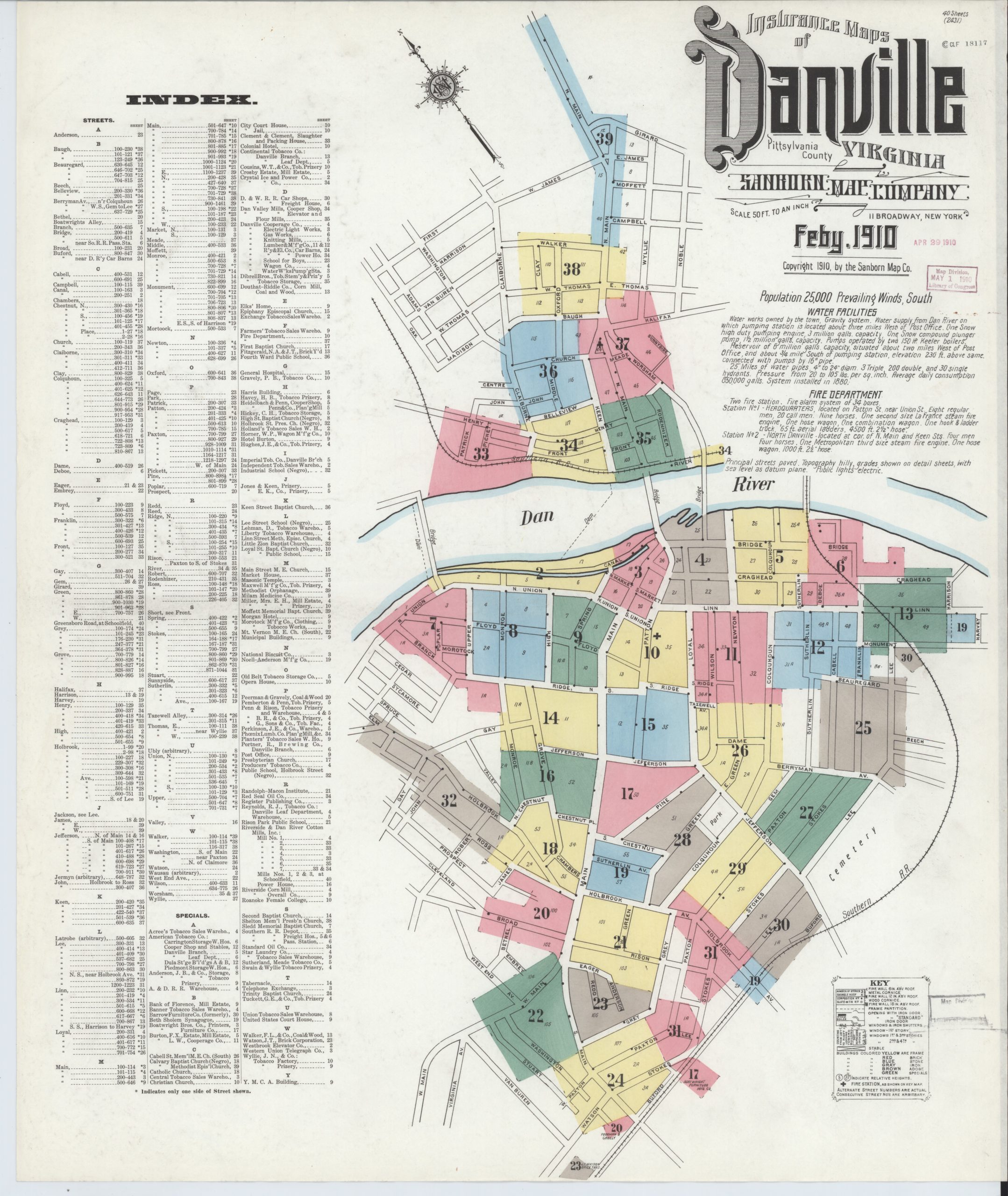 Danville, Virginia (1910) - Sanborn Fire Maps
