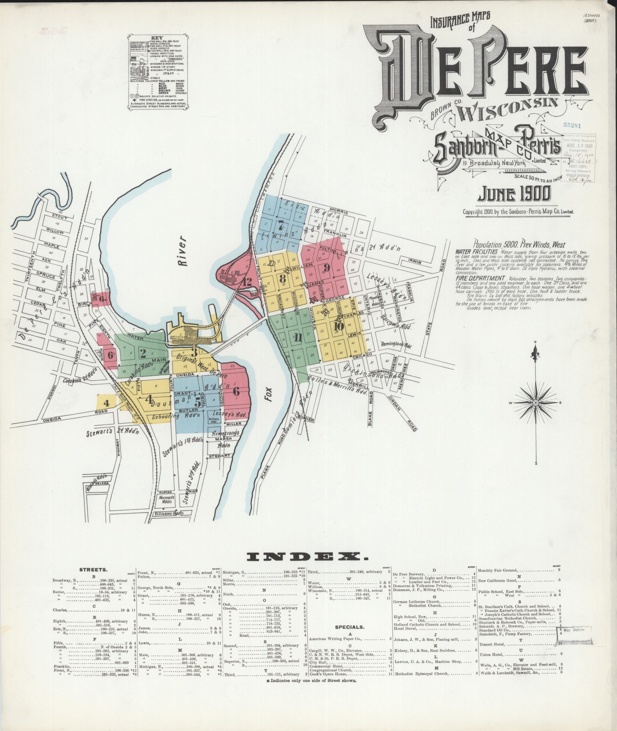 De Pere, Wisconsin (1900) - Sanborn Fire Maps