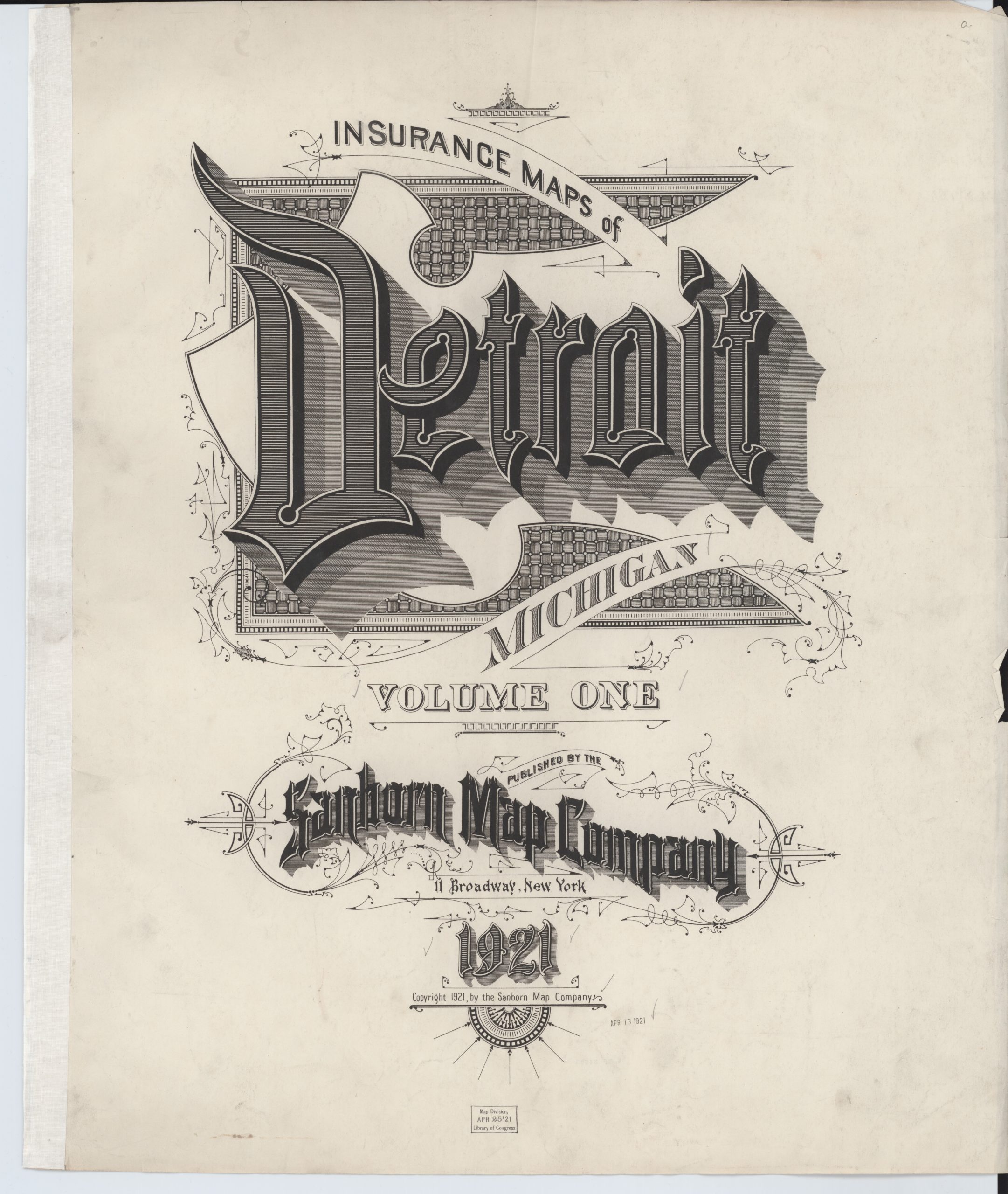 Detroit, Michigan (1921) (Cover Page) - Sanborn Fire Maps