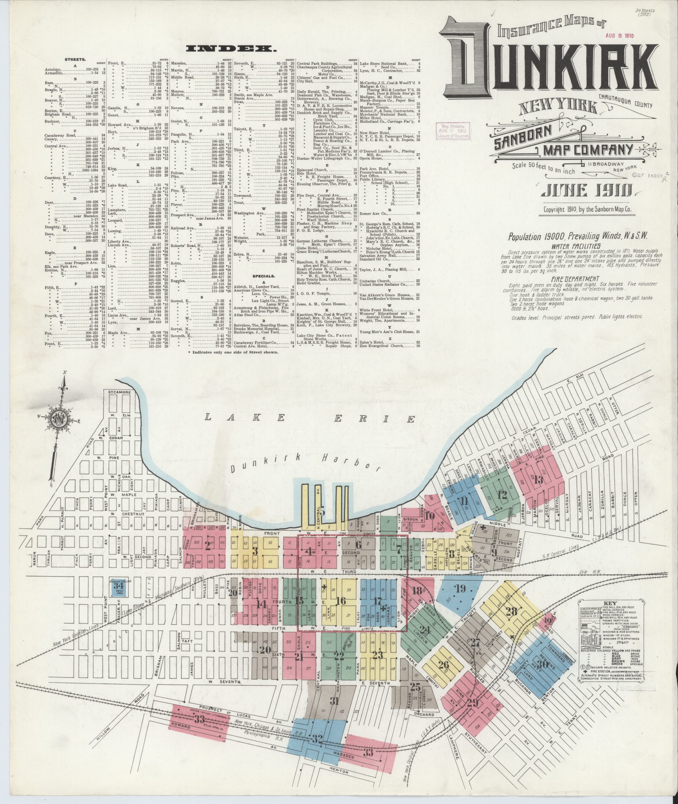 Dunkirk, New York (1910) - Sanborn Fire Maps
