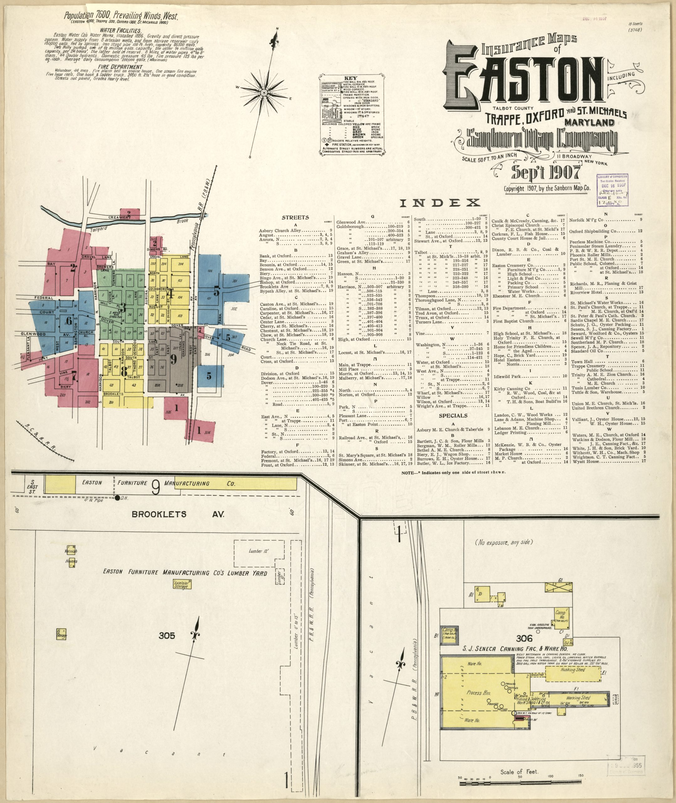 Easton, Maryland (1907) - Sanborn Fire Maps