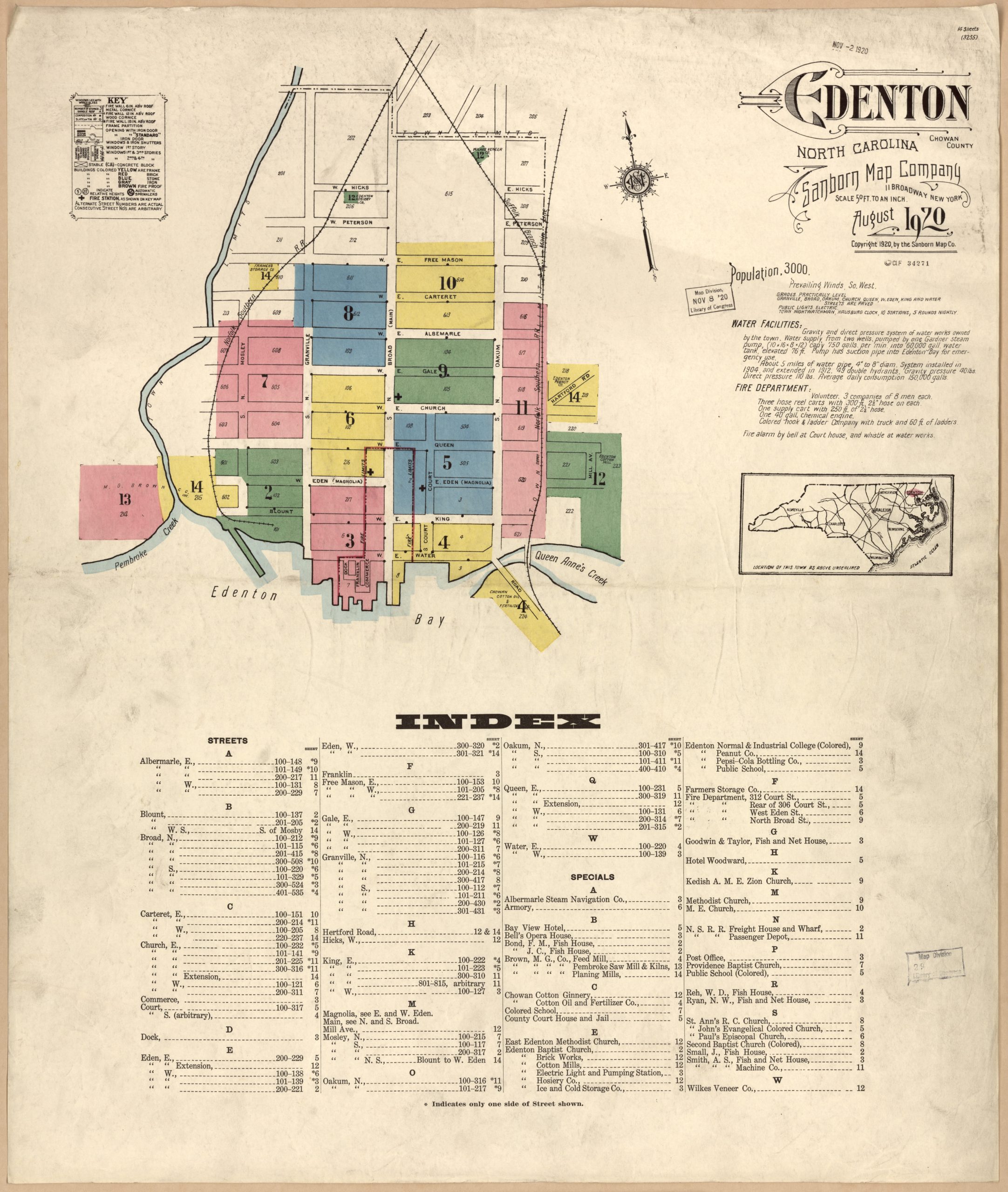Edenton, North Carolina (1920) - Sanborn Fire Maps