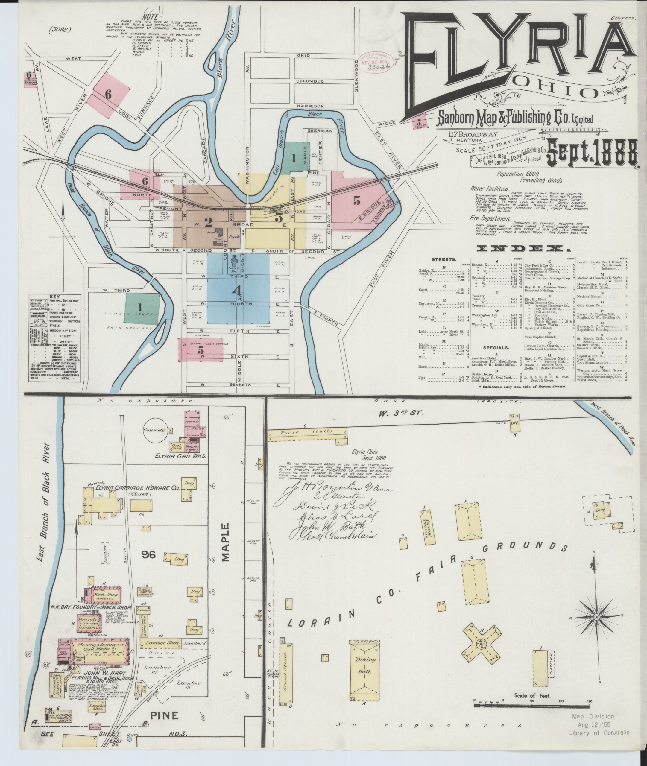 Elyria, Ohio (1888) - Sanborn Fire Maps