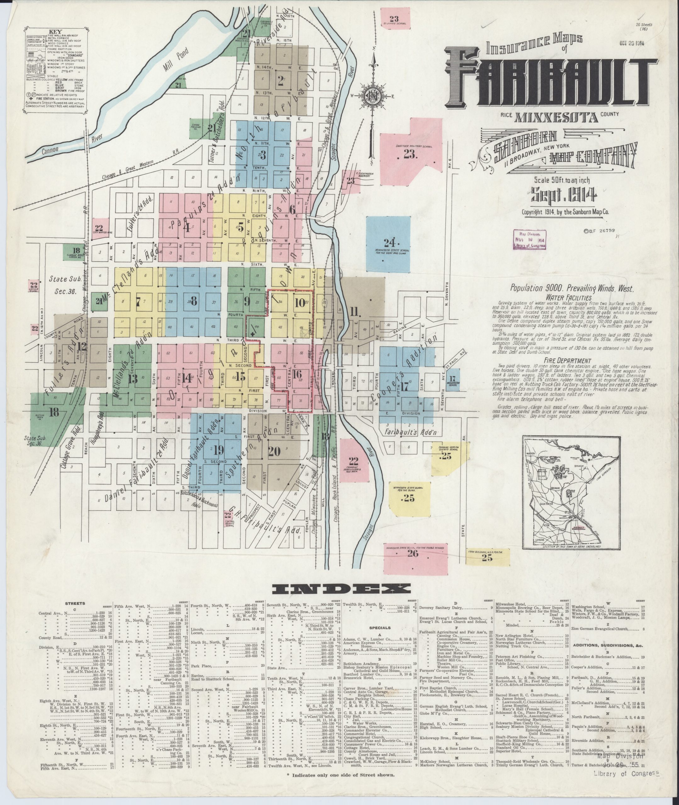 Faribault, Minnesota (1914) - Sanborn Fire Maps