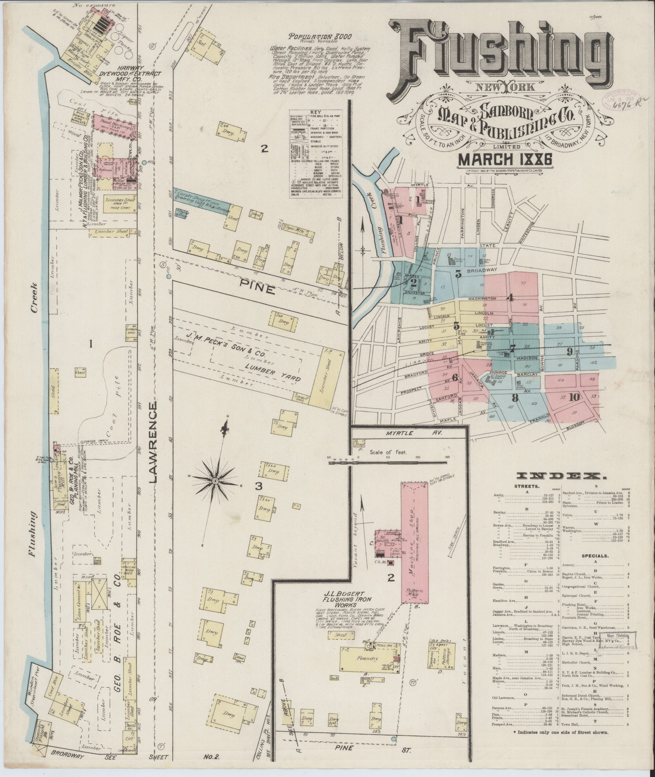 Flushing, New York (1886) - Sanborn Fire Maps