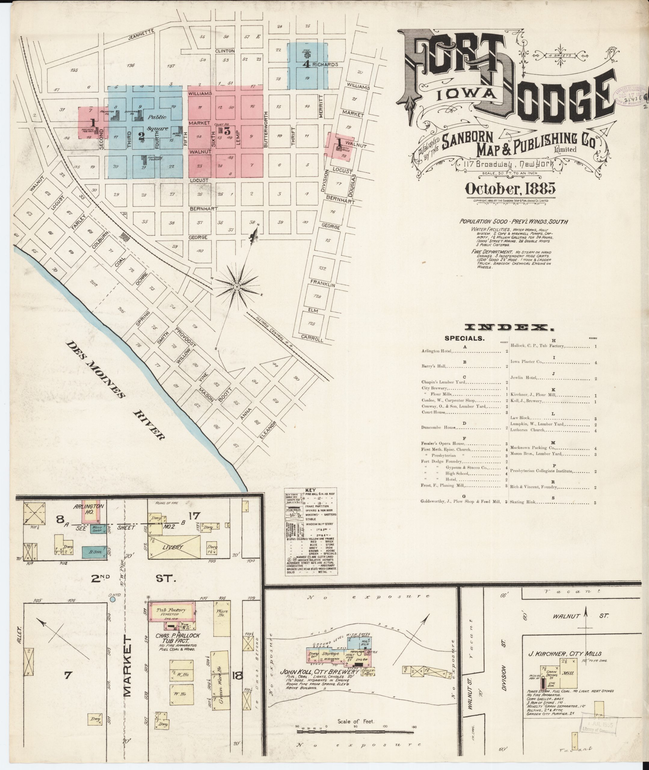 Fort Dodge, Iowa (1885) - Sanborn Fire Maps