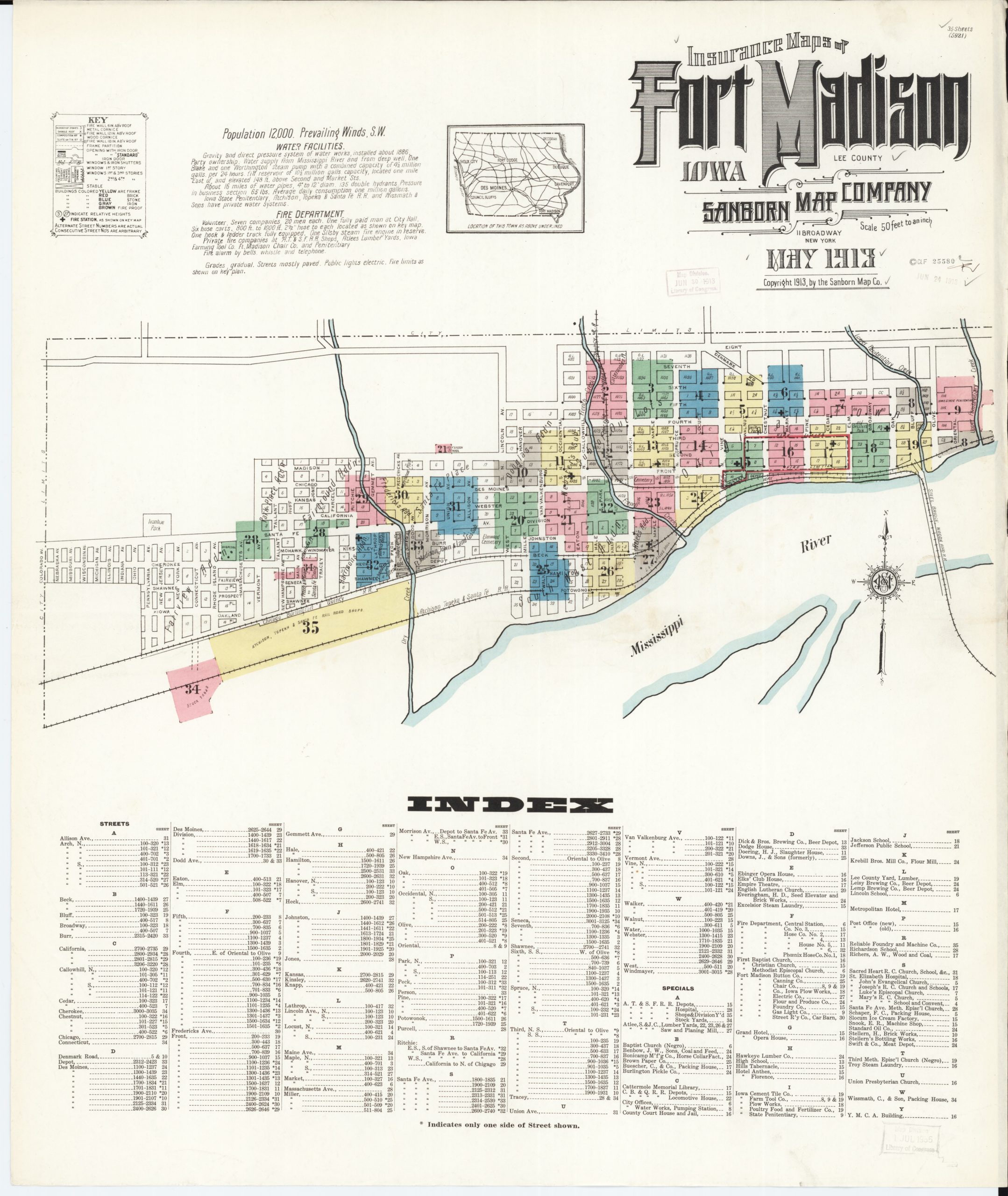 Fort Madison, Iowa (1913) - Sanborn Fire Maps