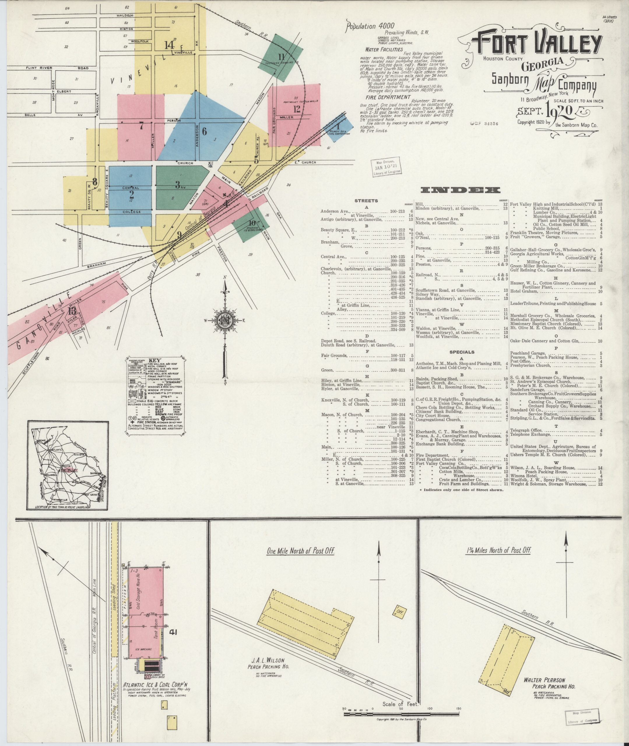 Fort Valley, Georgia (1920) - Sanborn Fire Maps