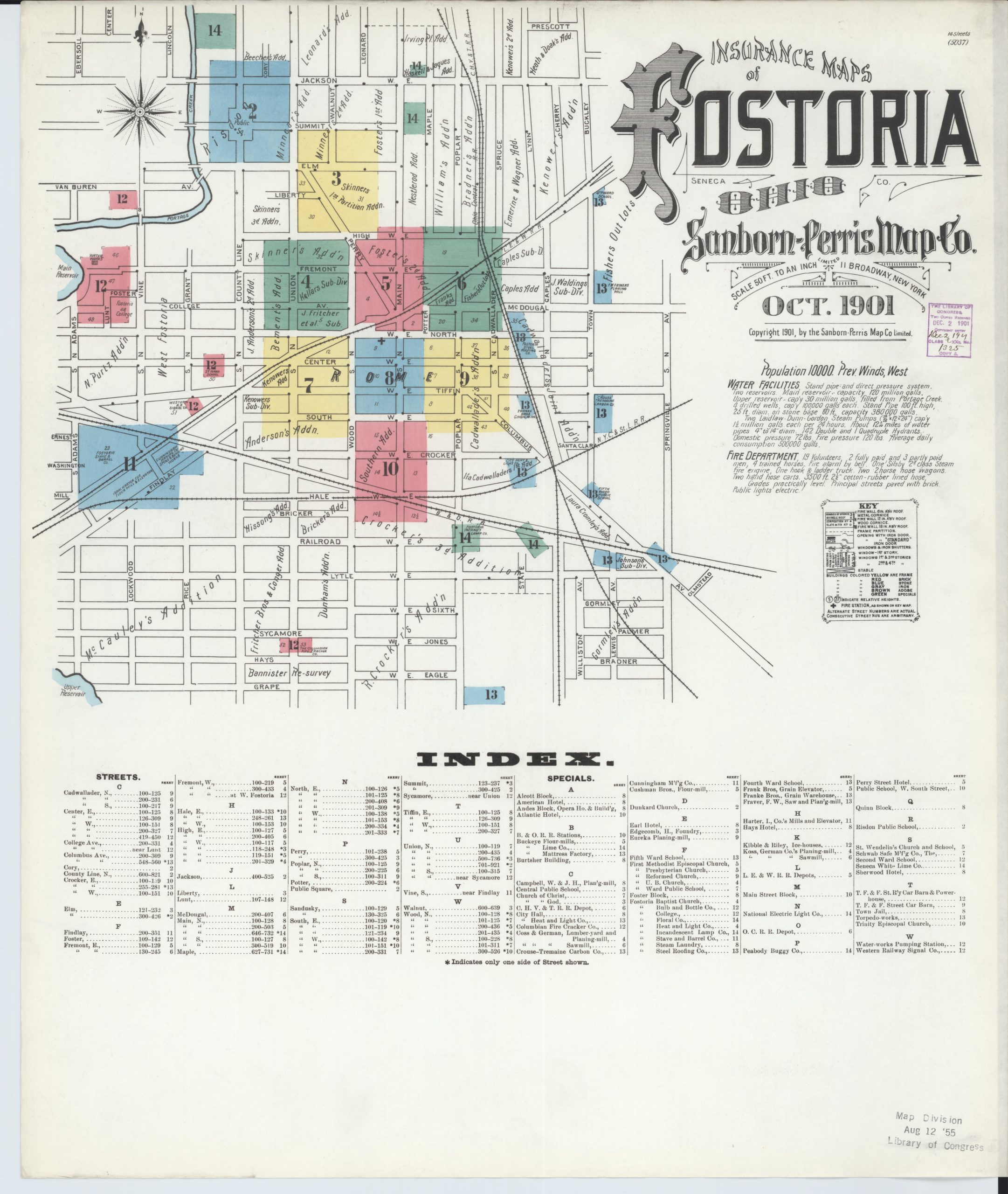 Fostoria, Ohio (1901) - Sanborn Fire Maps