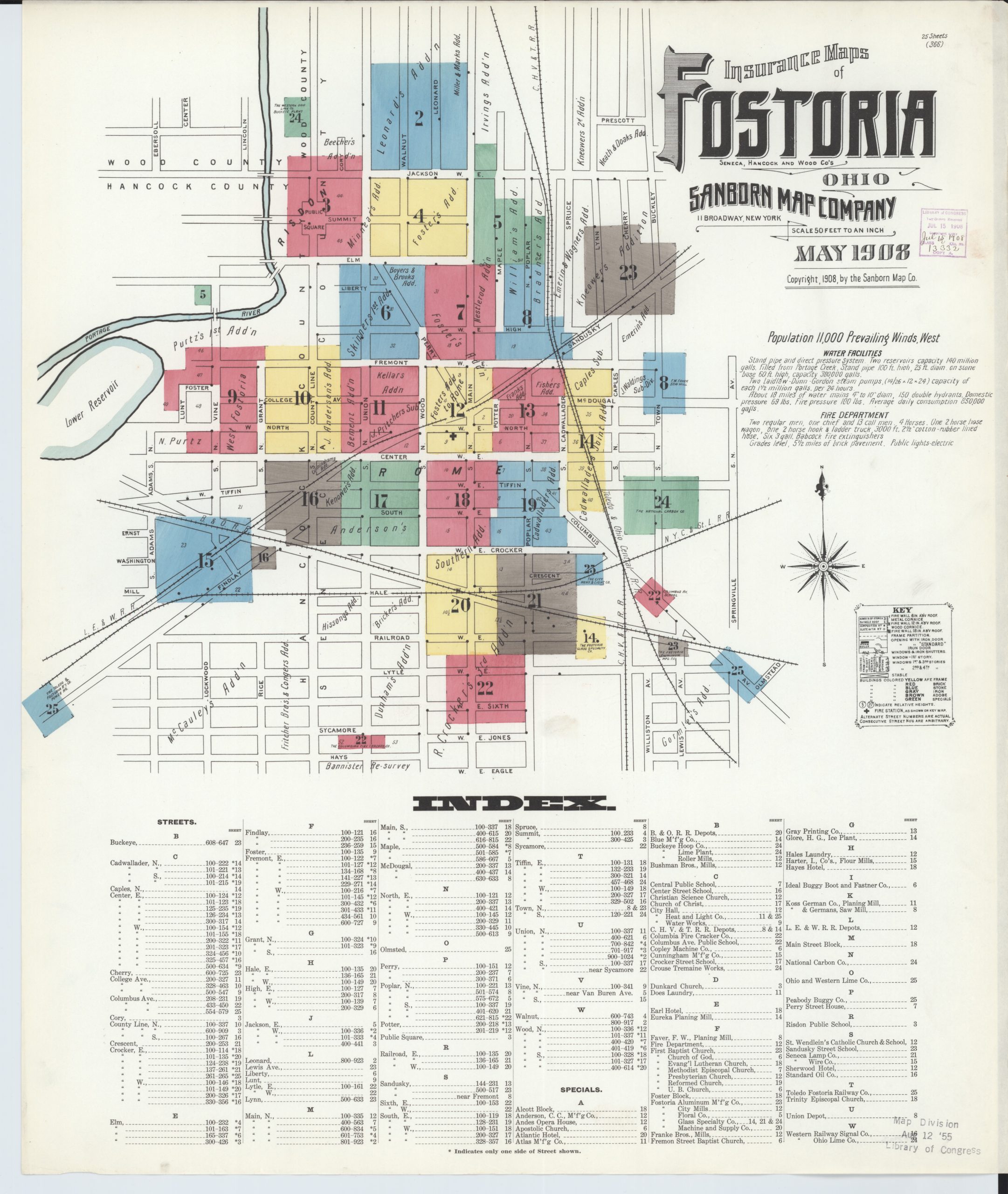 Fostoria, Ohio (1908) - Sanborn Fire Maps