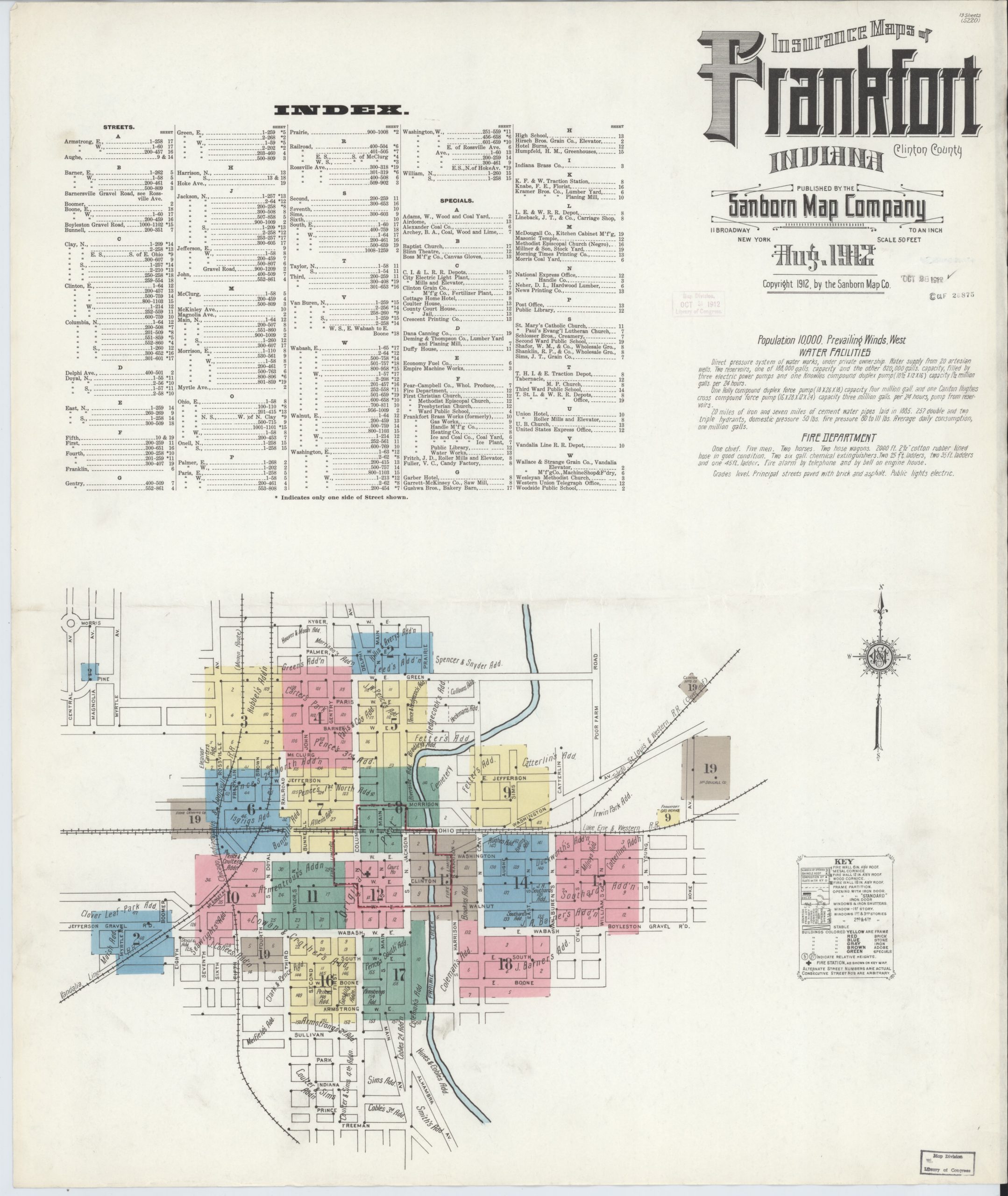 Frankfort, Indiana (1912) - Sanborn Fire Maps