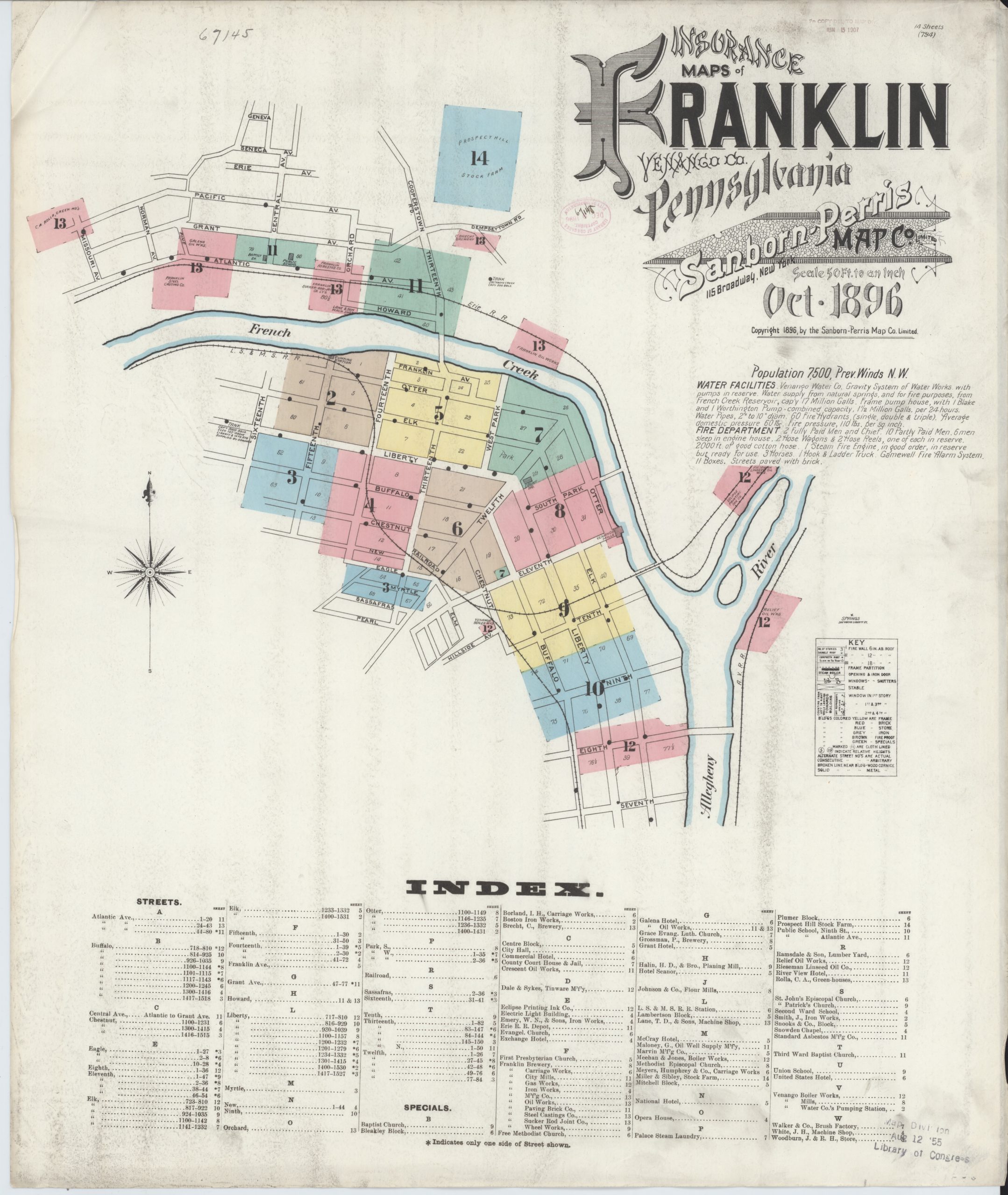 Franklin, Pennsylvania (1896) - Sanborn Fire Maps