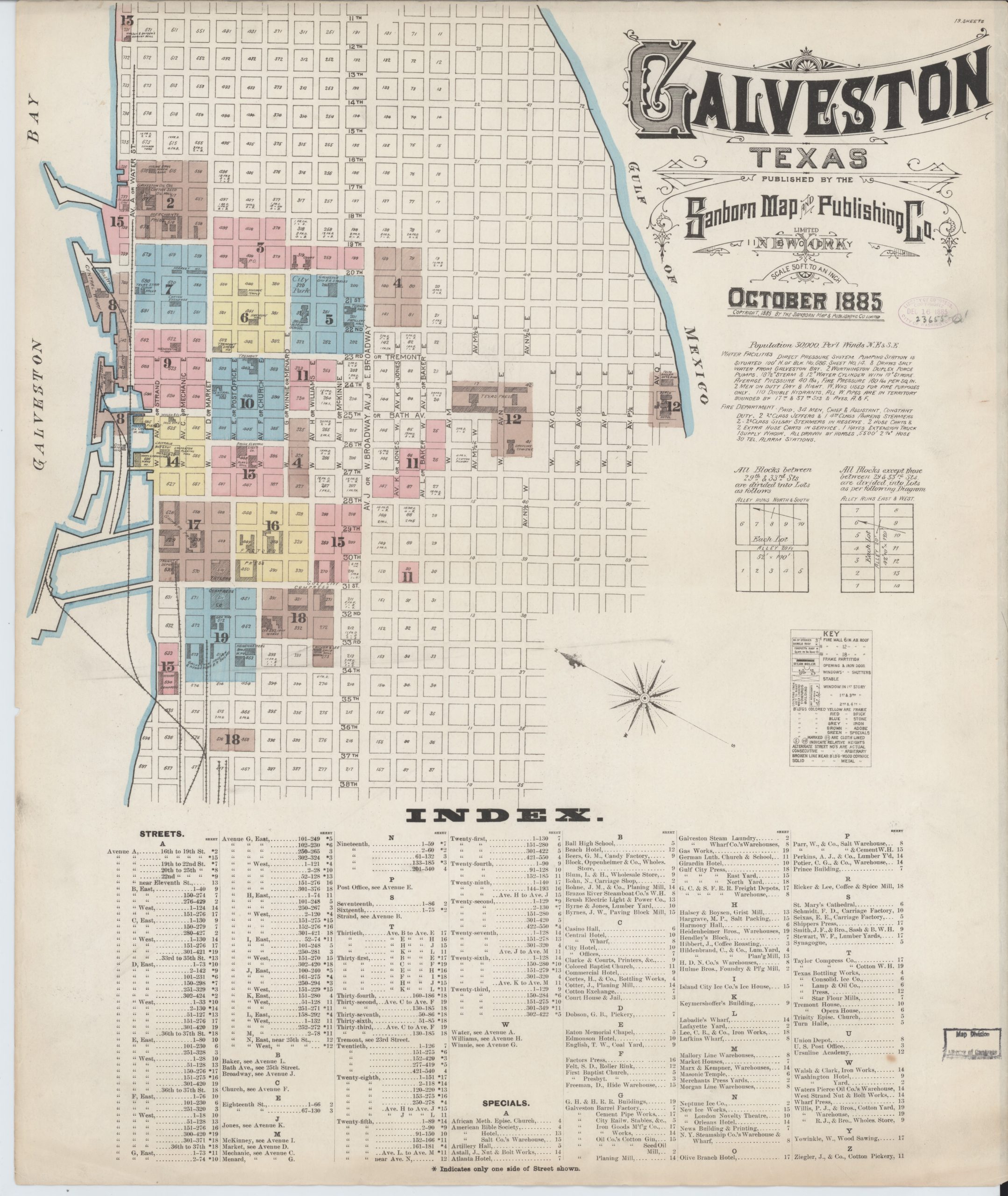 Galveston, Texas (1885) - Sanborn Fire Maps