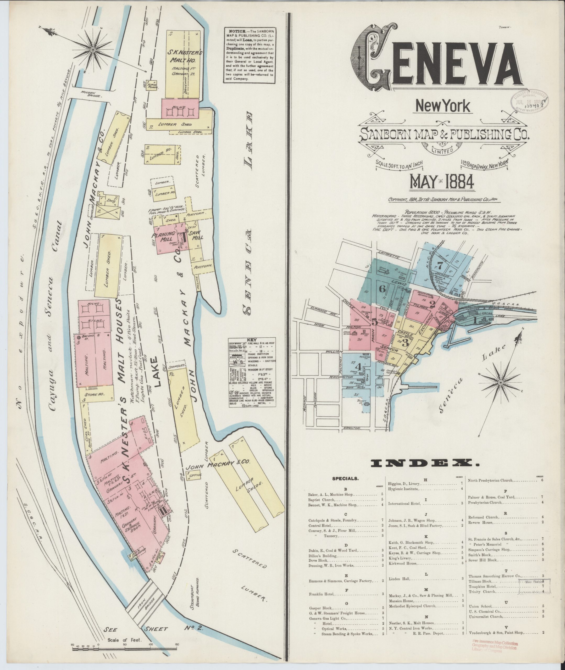 Geneva, New York (1884) - Sanborn Fire Maps