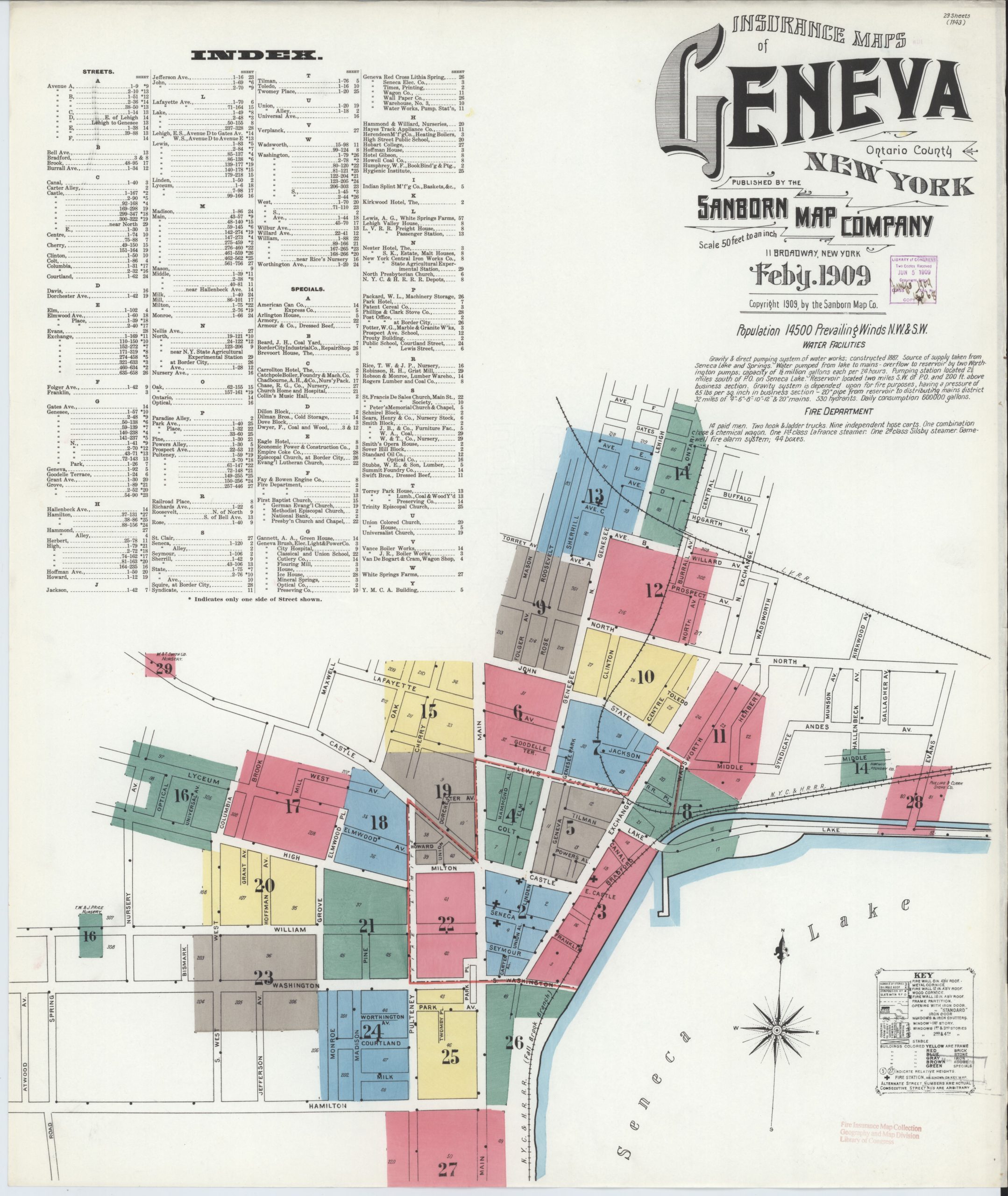 Geneva, New York (1909) - Sanborn Fire Maps