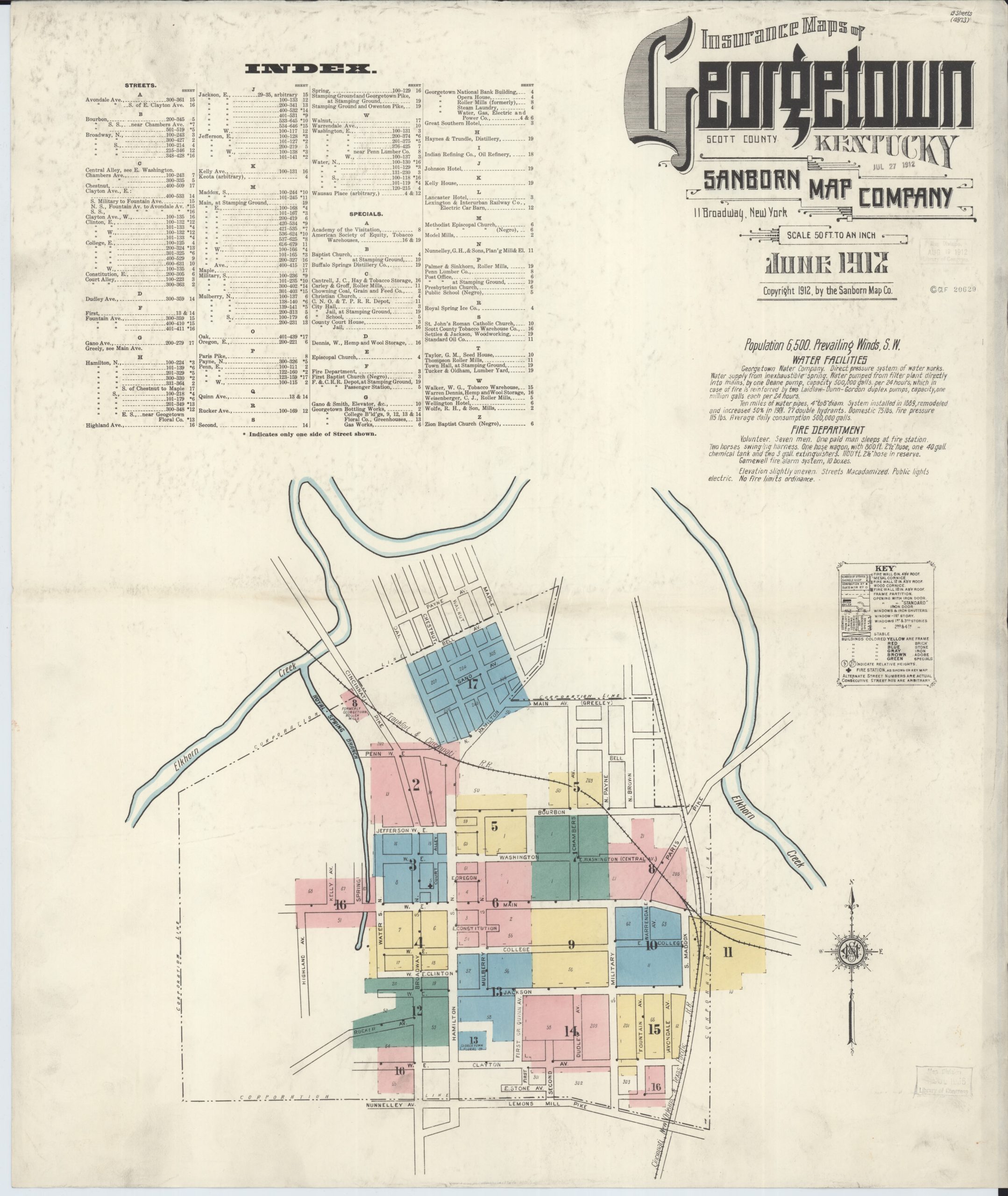 Georgetown, Kentucky (1912) - Sanborn Fire Maps