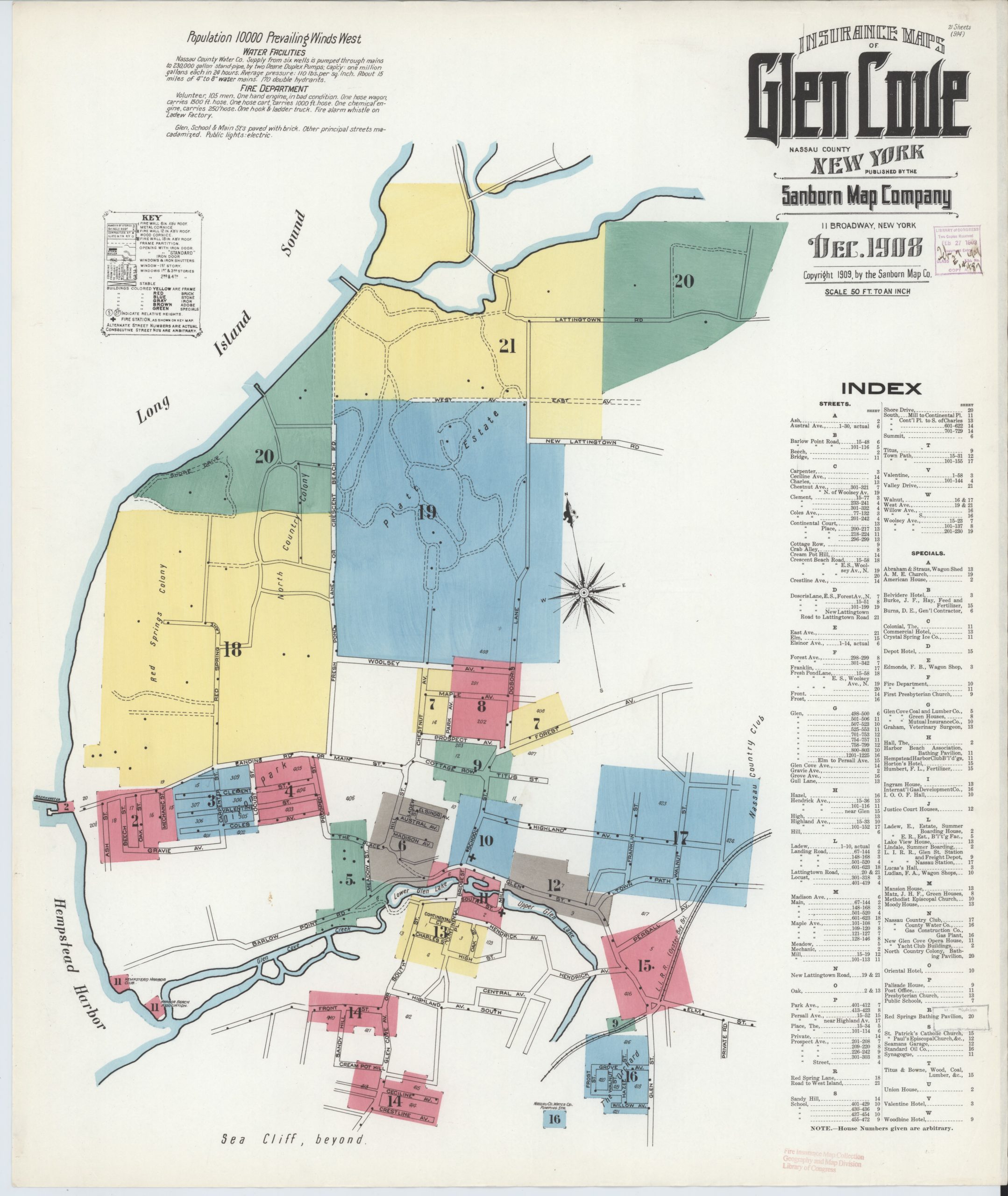 Glen Cove, New York (1908) - Sanborn Fire Maps
