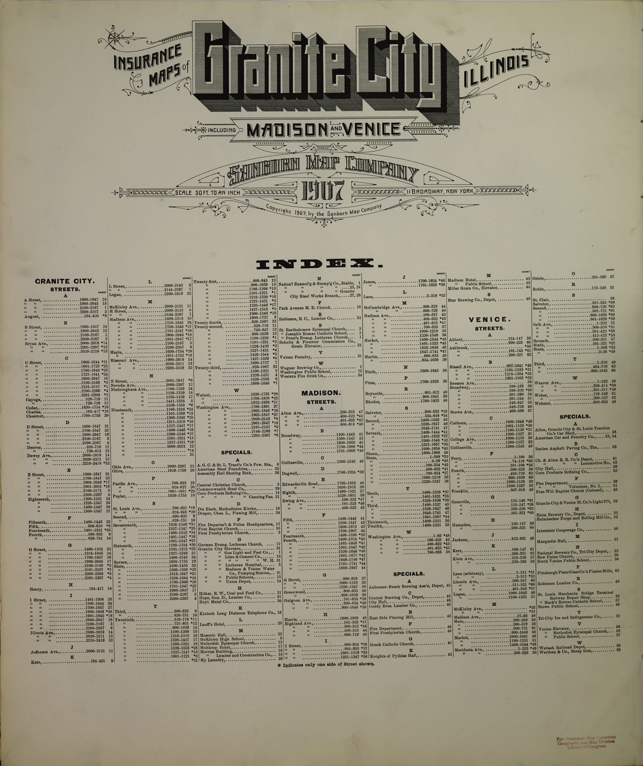 Granite City - Sanborn Fire Maps